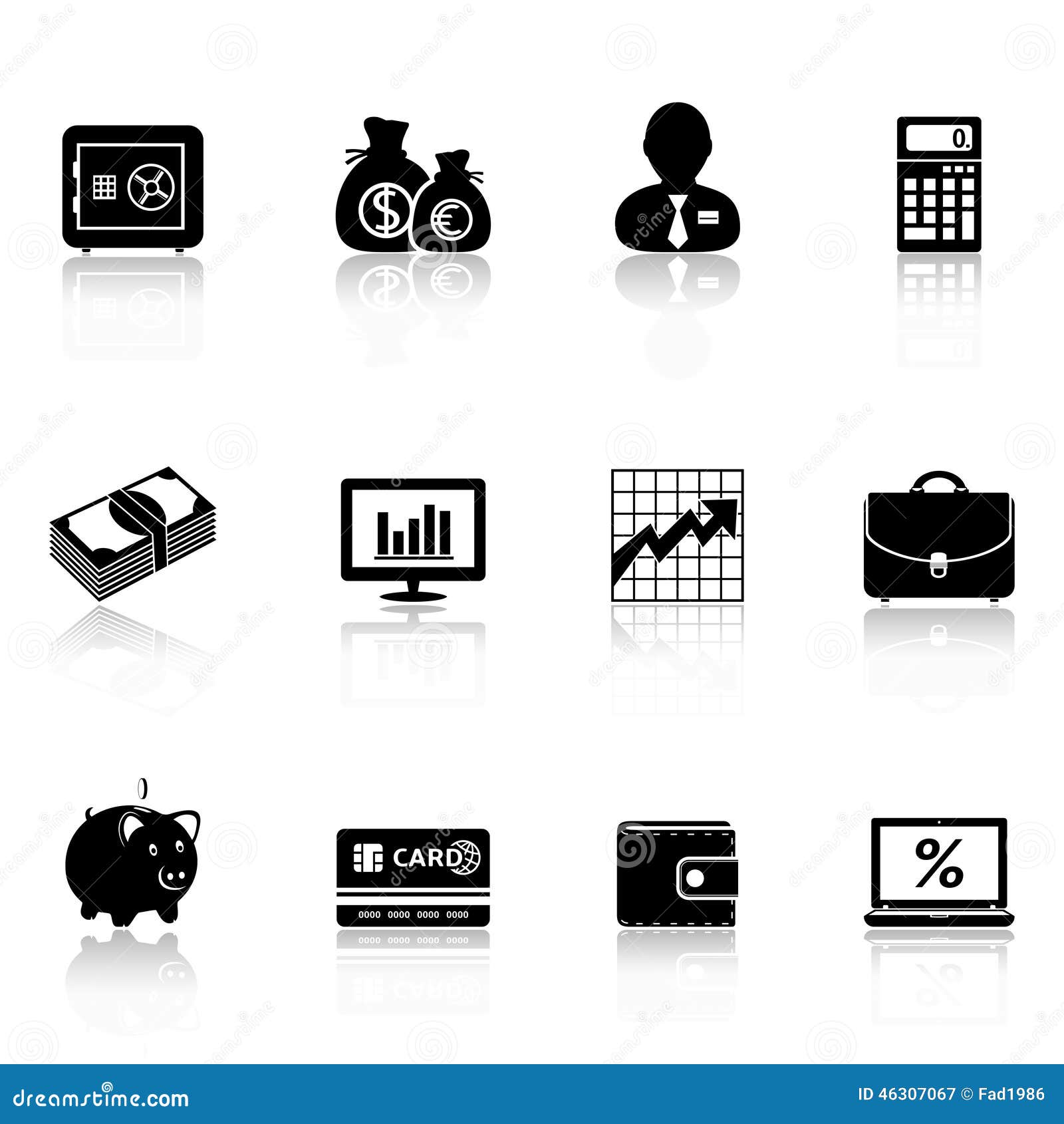 Business icons stock vector. Illustration of infographic - 46307067