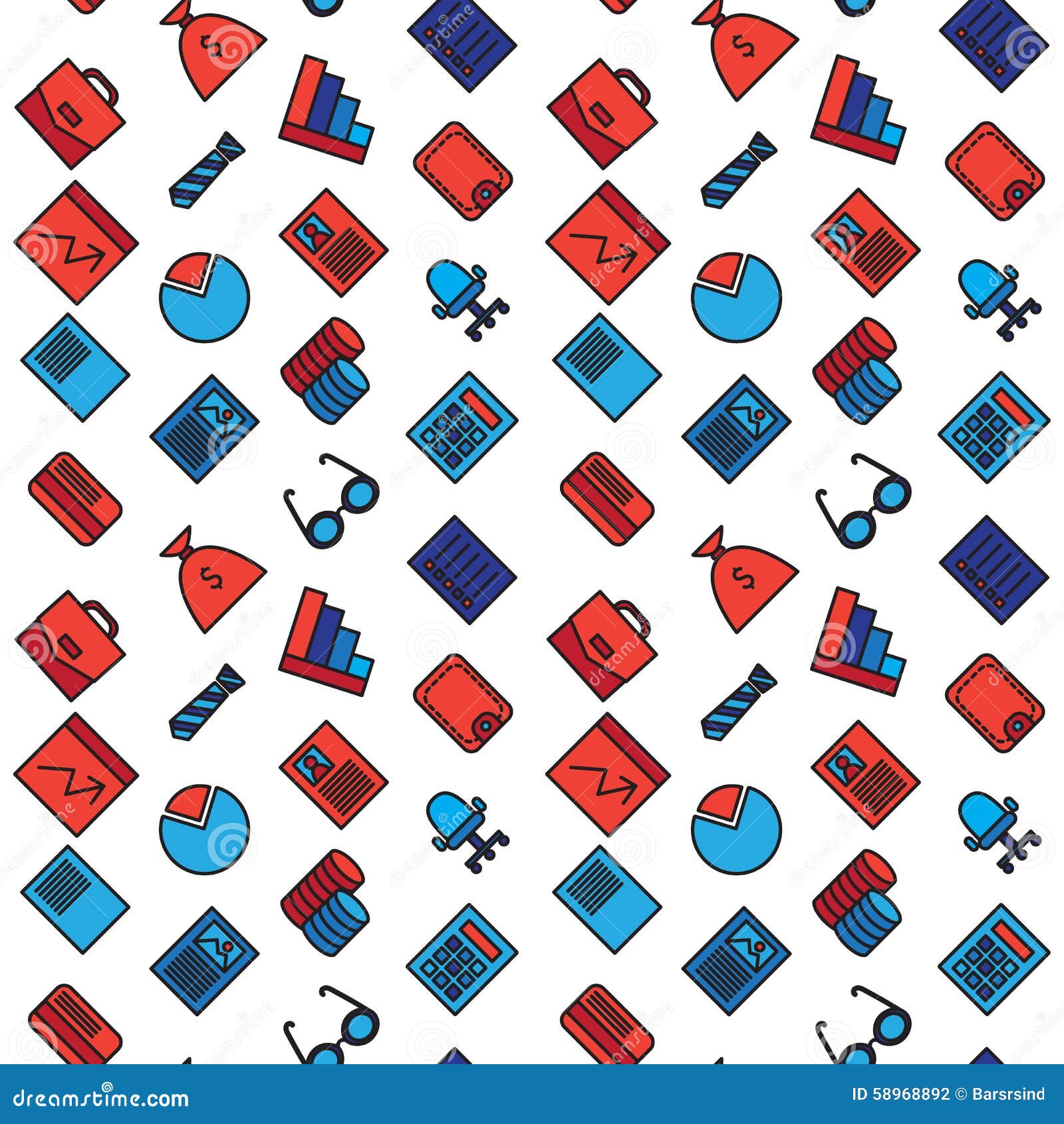 Business Icons Seamless Pattern Stock Vector - Illustration of finance ...