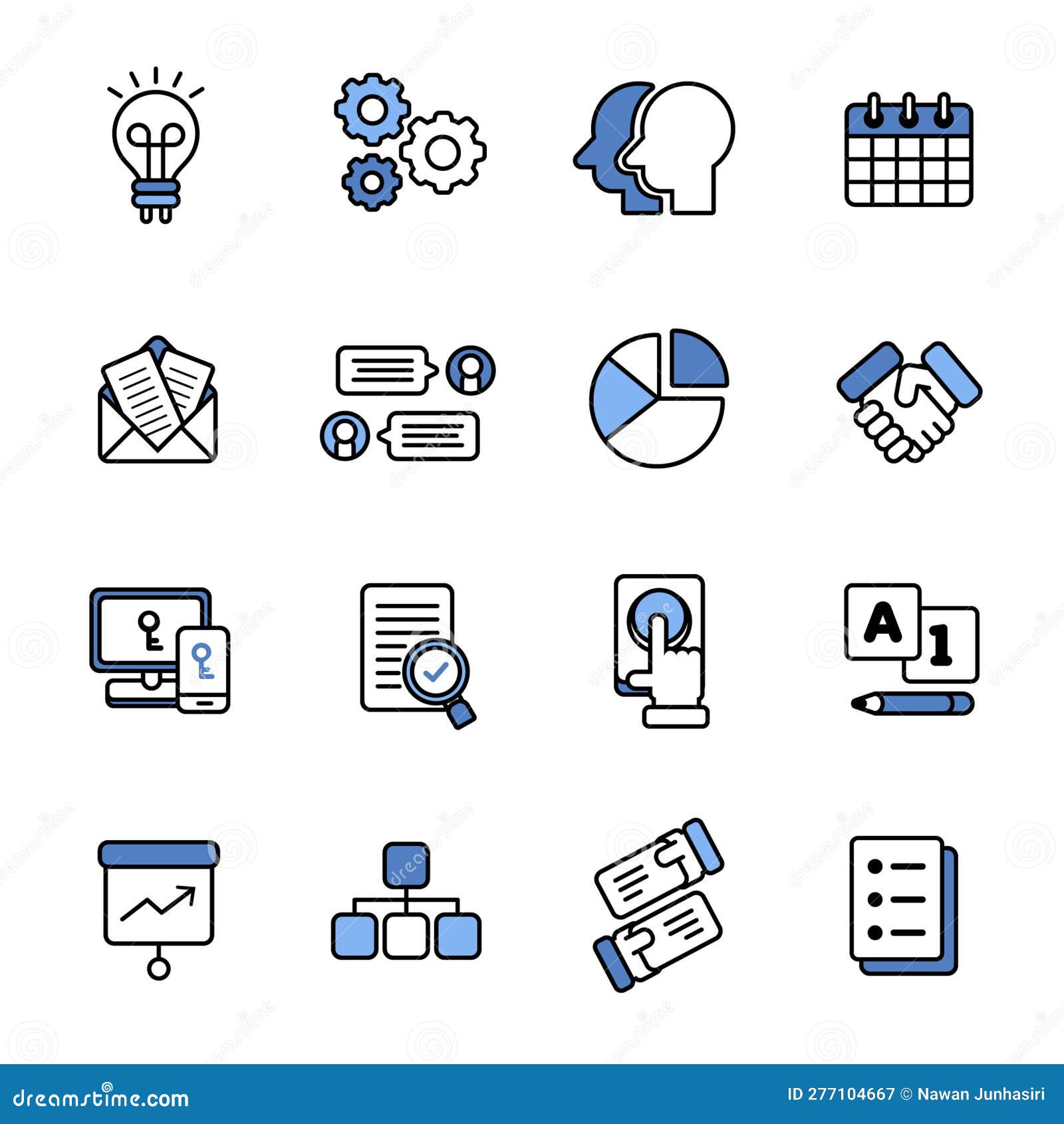 Business Icons Set Illustration Customer Strategy Teamwork Illustration ...