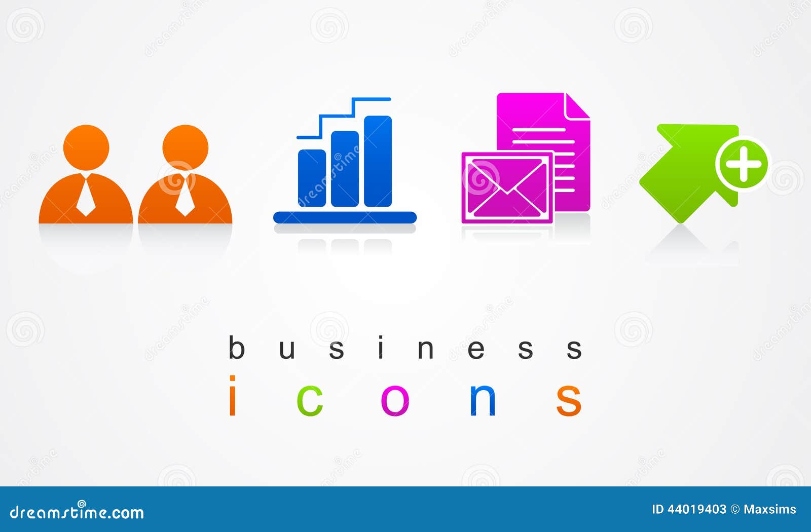 Business Icons Set Website Buttons Logo Stock Vector - Illustration of ...