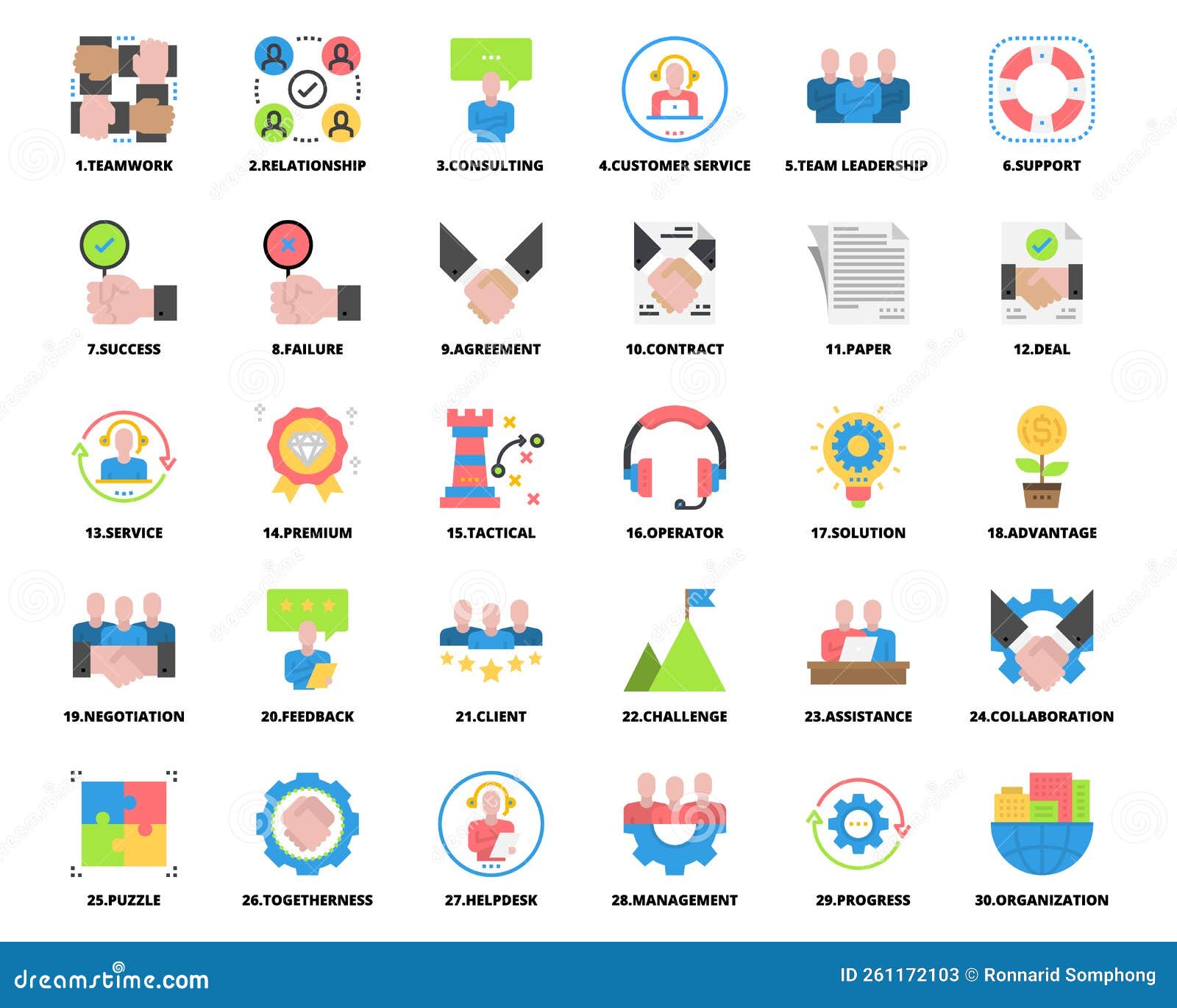 Business Icons Vector Illustration, Solution, Meet, Team ,group Stock ...
