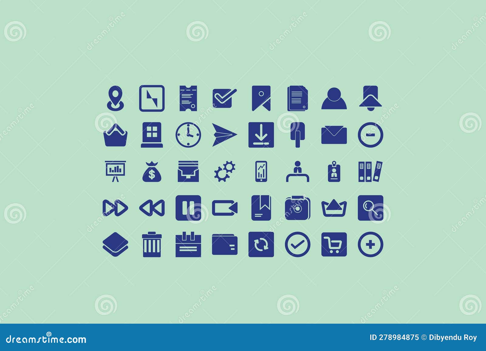 40 Business Icons Vector Set: Essential Graphics for Modern Enterprises ...