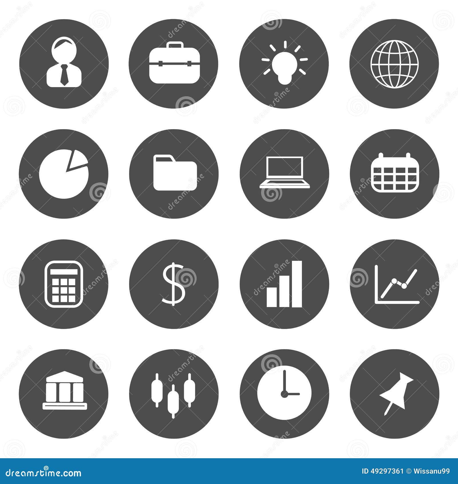 Business icons vector. stock vector. Illustration of arrow - 49297361