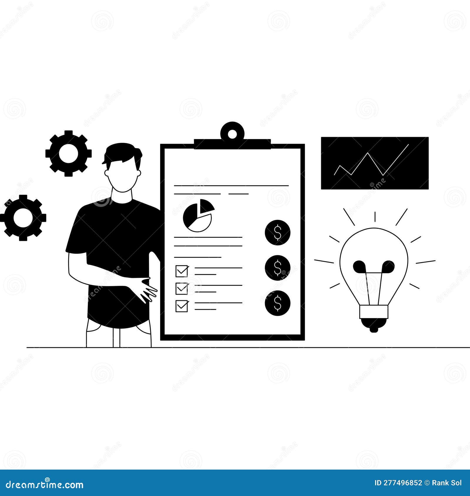 Creative Analysis Illustration Which Can Easily Edit or Modify Stock ...
