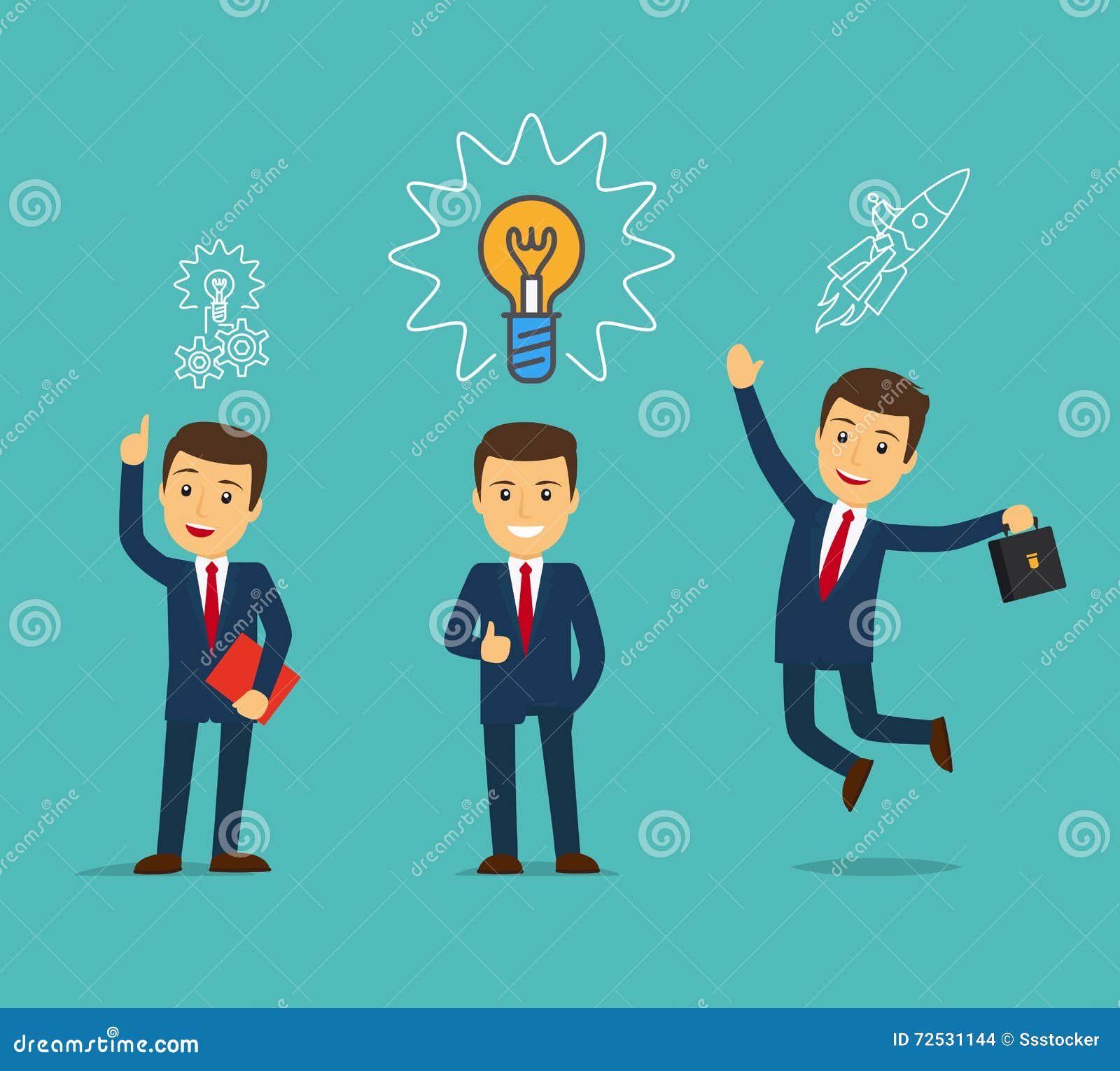 Business idea concept stock vector. Illustration of head - 72531144