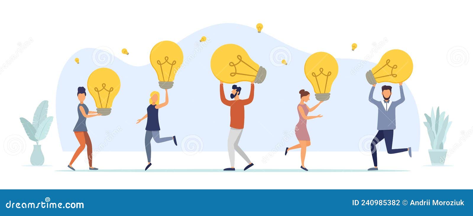 Business Idea Concept. Creative Thinking. Team Brainstorming, Idea ...