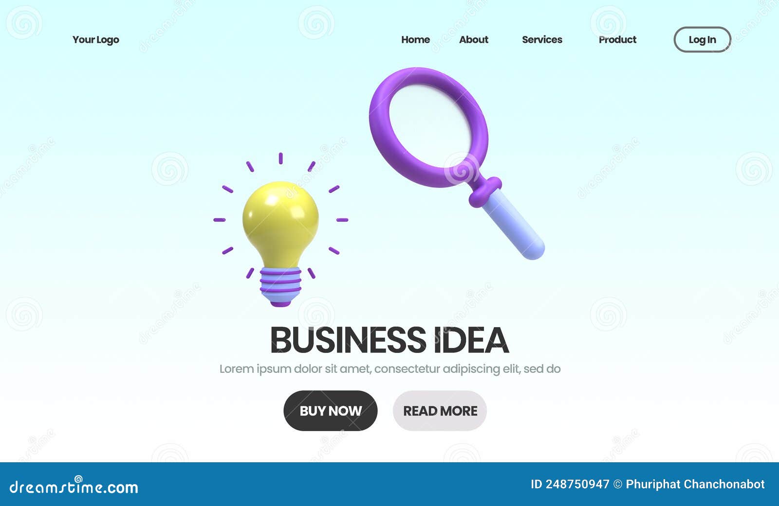 Business Idea Concept Illustration Landing Page Template for Business ...