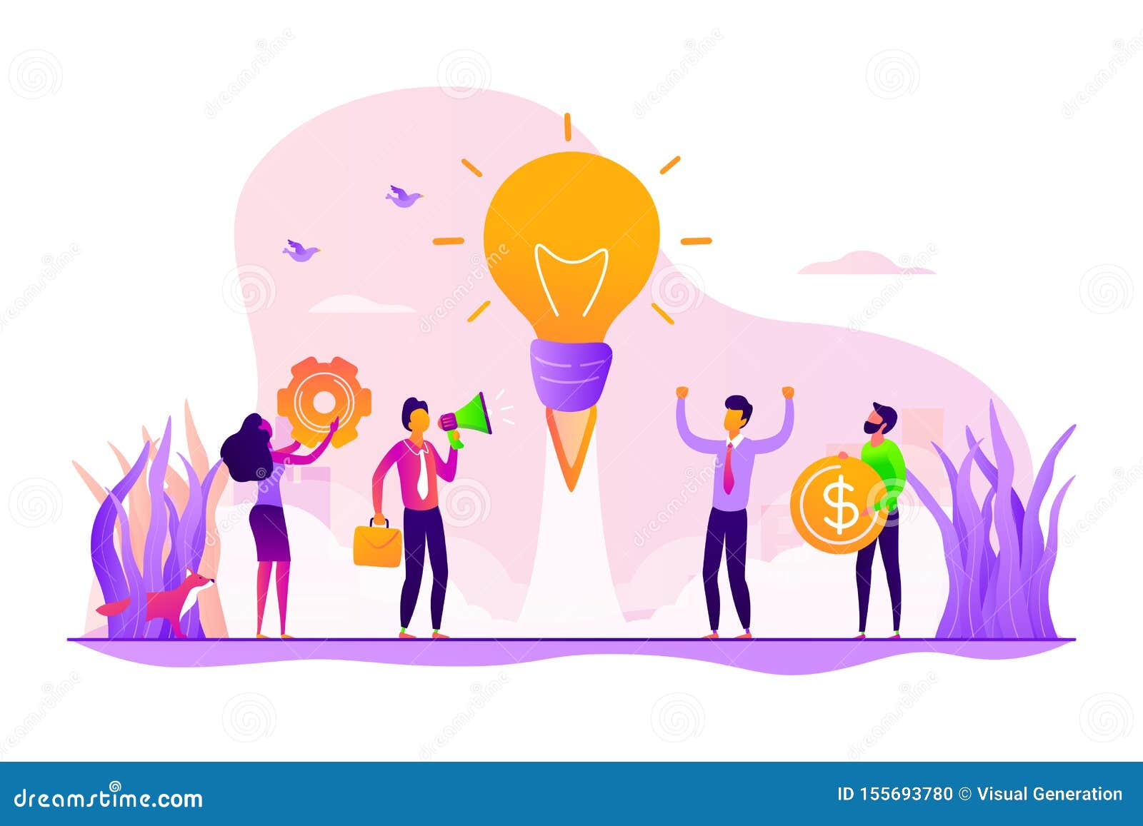 Business Idea Concept Vector Illustration Stock Vector - Illustration ...