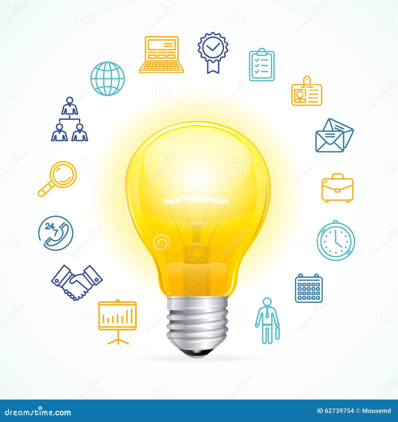 Business Idea Concept. Vector Stock Vector - Illustration of calendar ...