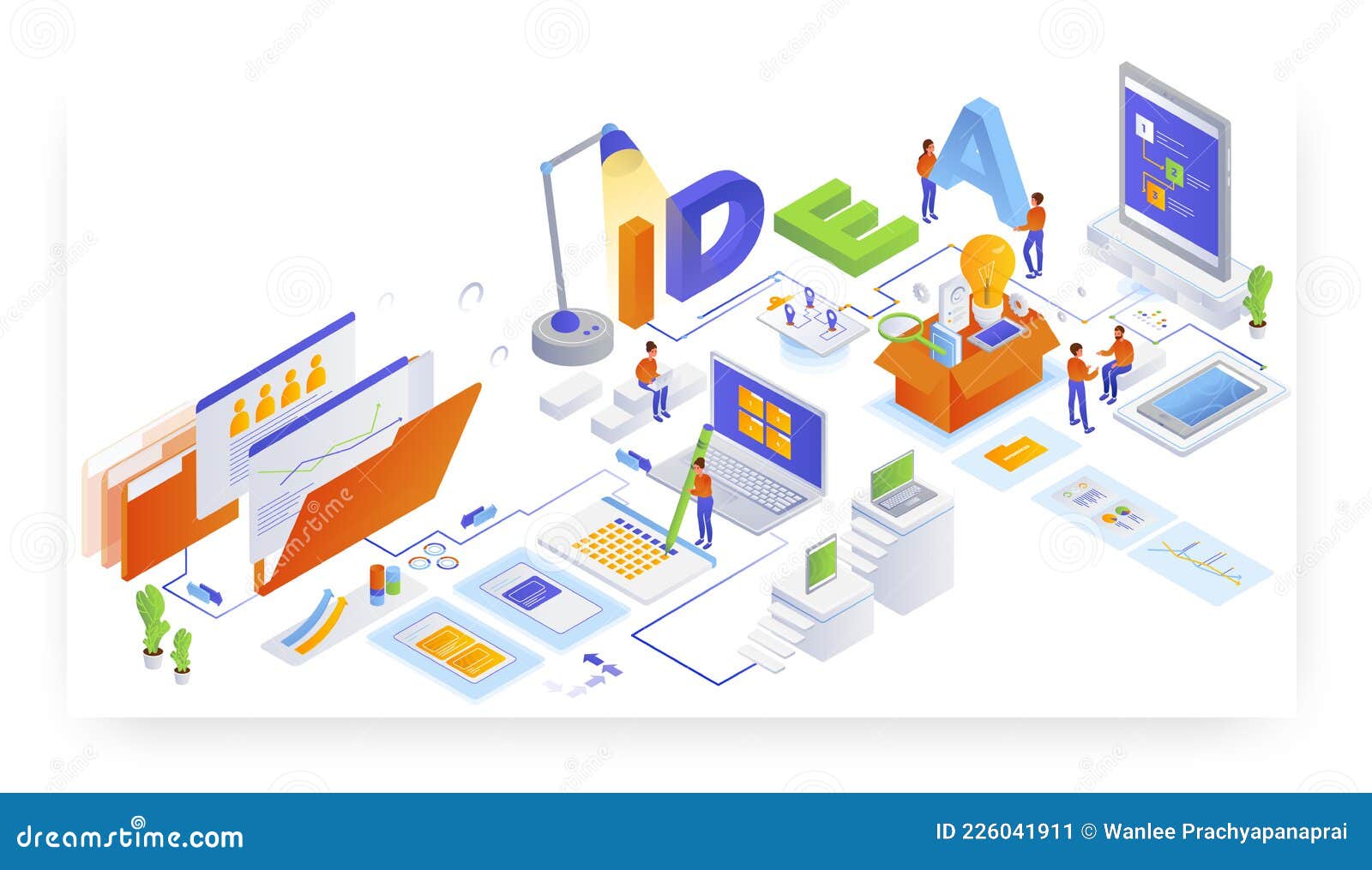 Business Idea Creation. Creative Thinking, Innovative Idea Generation ...