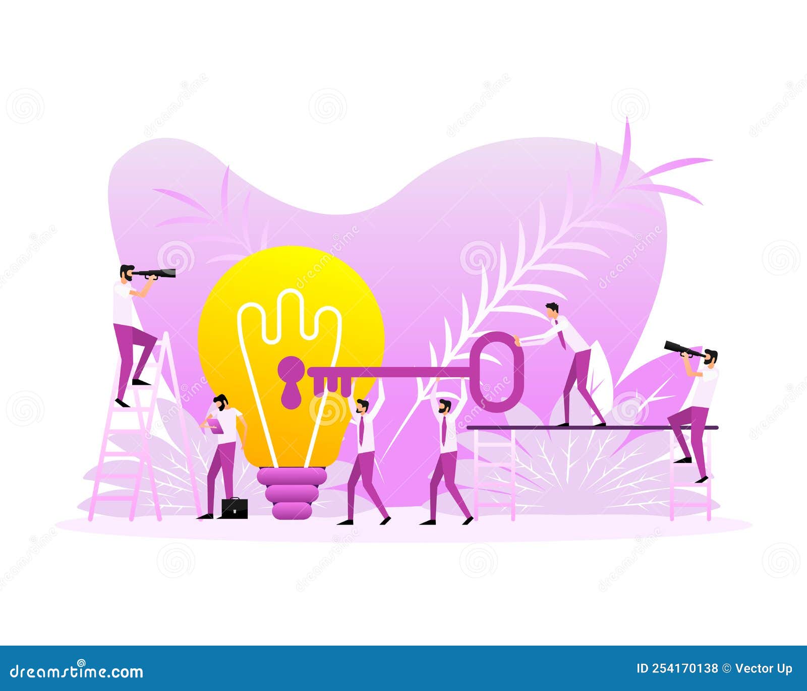 Business Idea, Idea Creative, Finding Solution. Vector Illustration. Stock Vector - Illustration ...