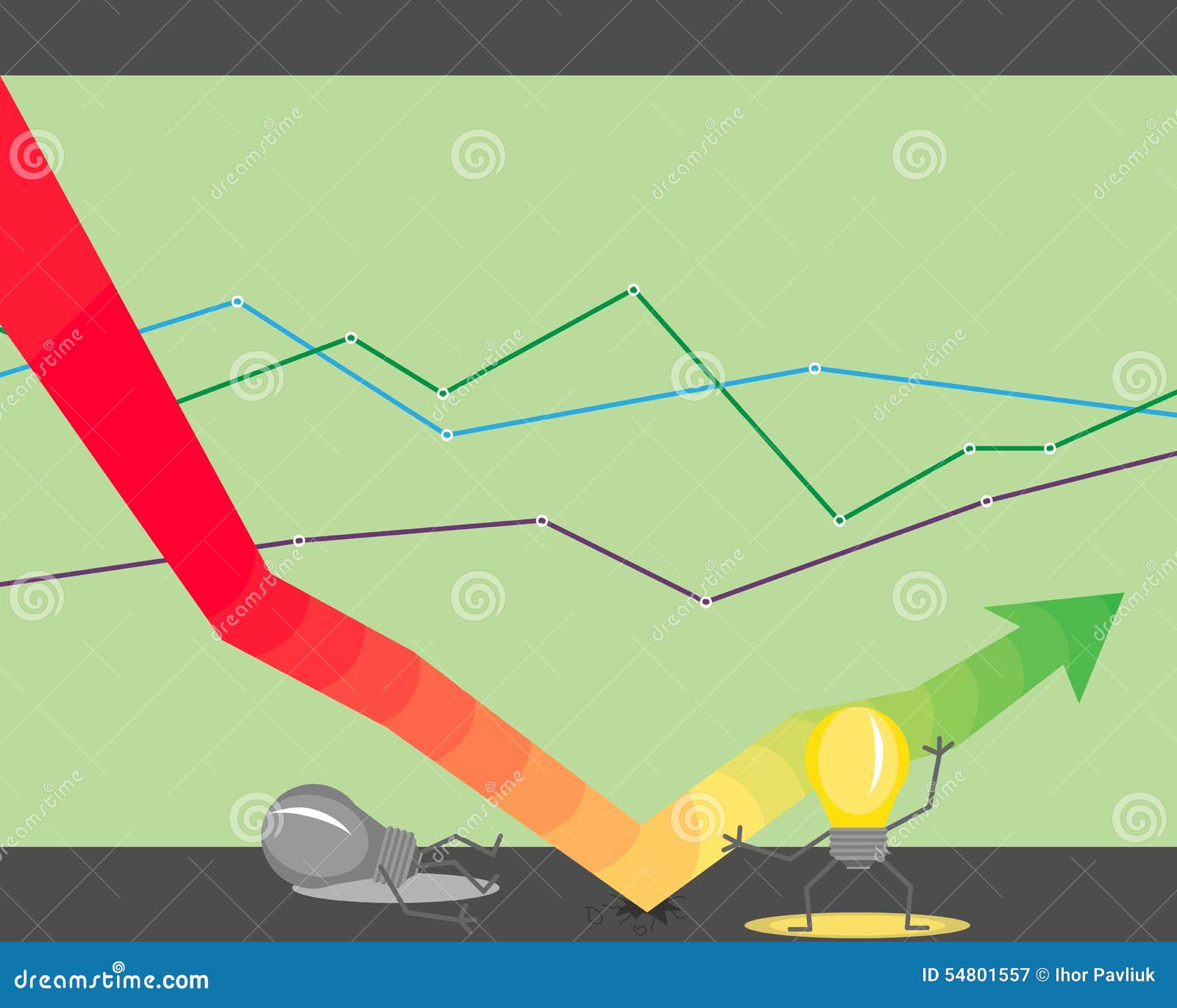 Business idea stock vector. Illustration of light, flat - 54801557