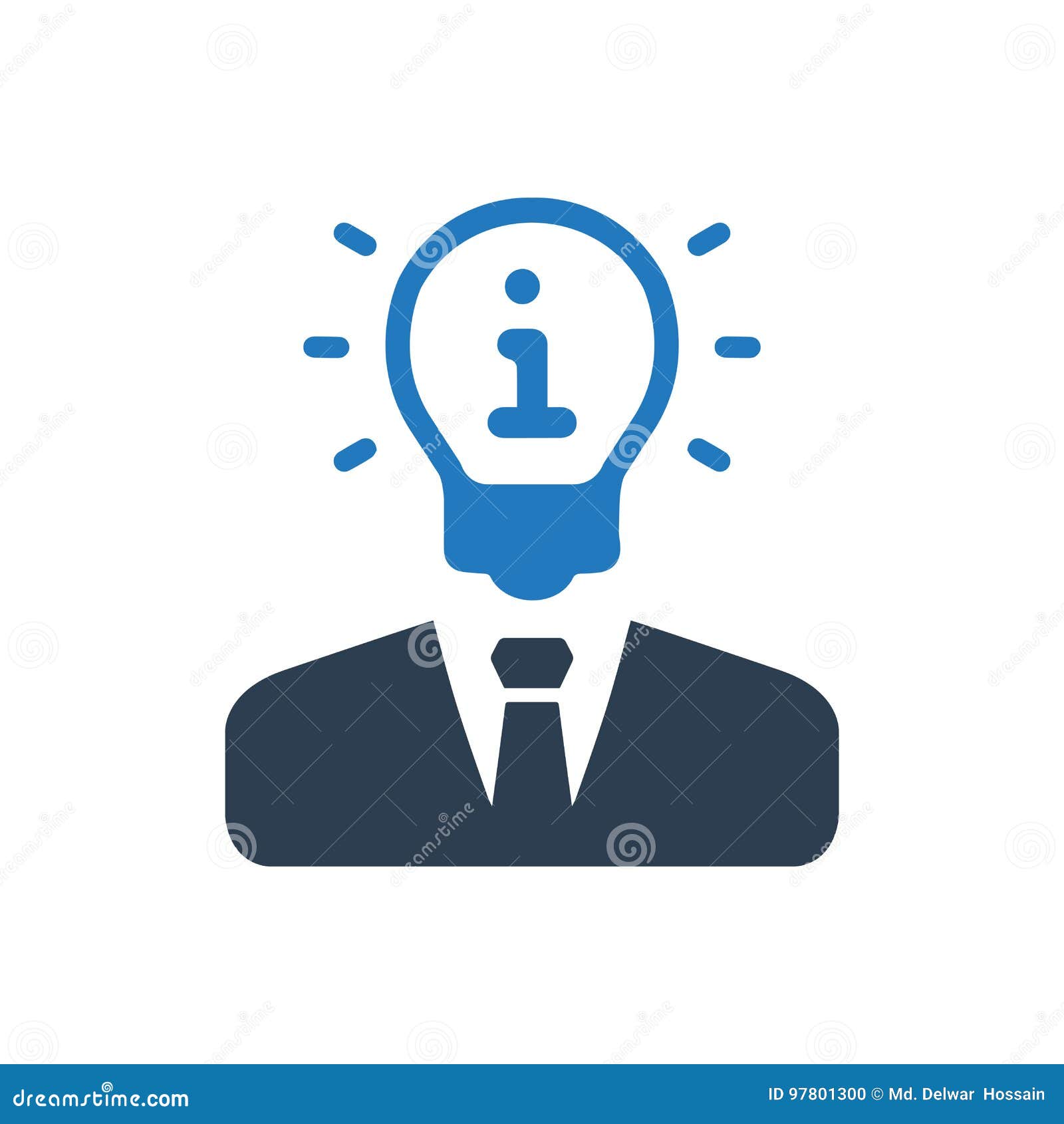 Business Idea Icon stock vector. Illustration of business - 97801300