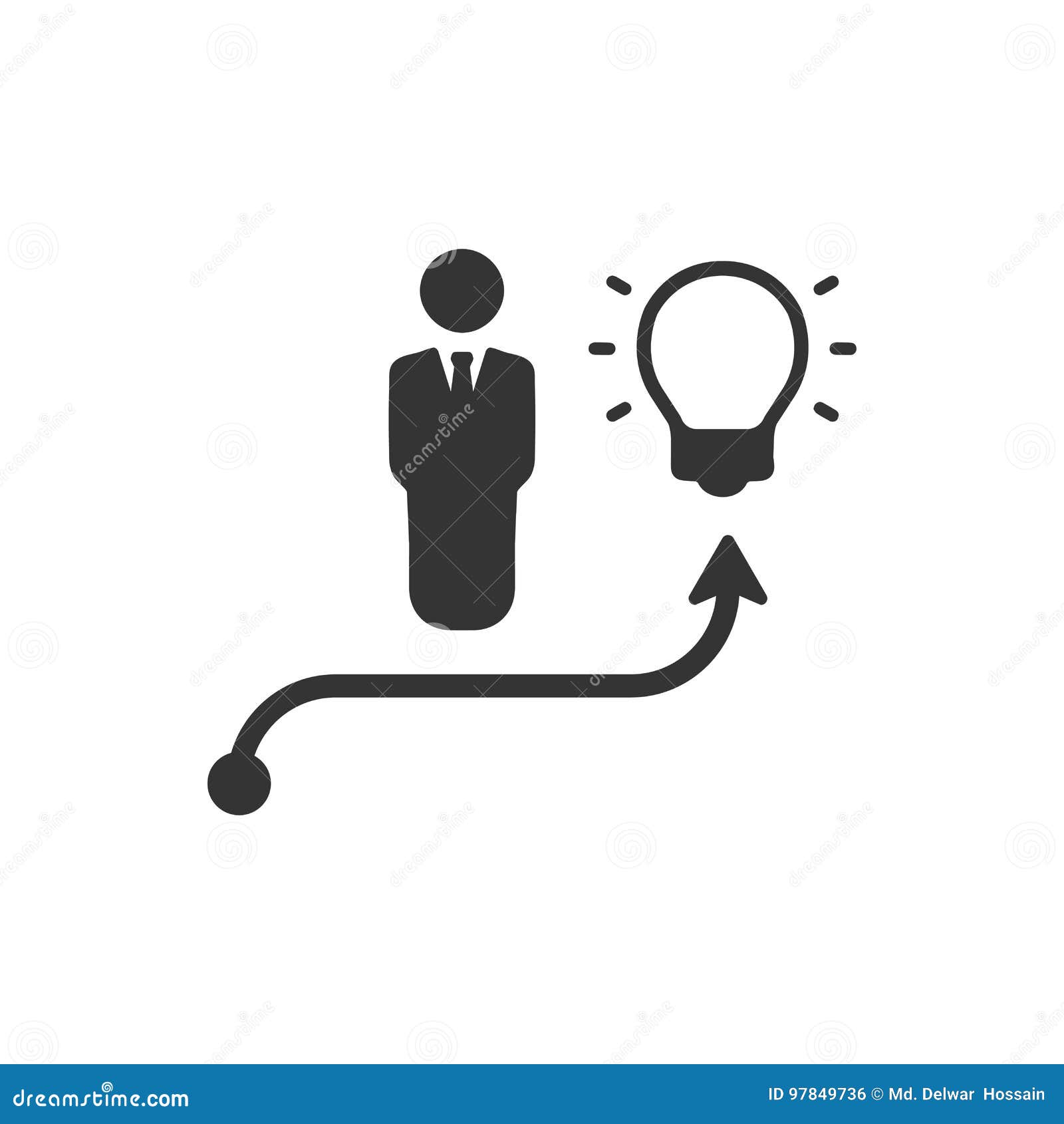 Business Idea Icon stock vector. Illustration of communication - 97849736