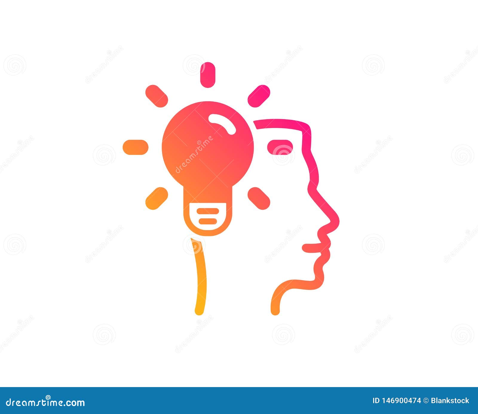 Business Idea Icon. Light Bulb Sign. Vector Stock Vector - Illustration ...