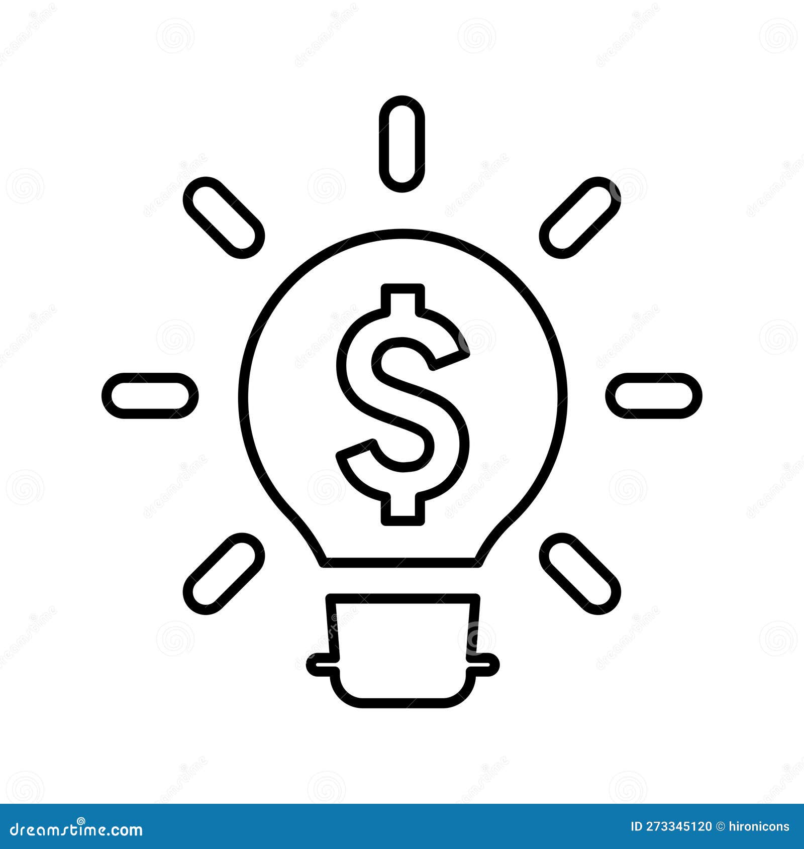 Business Idea Icon. Outline Design Stock Illustration - Illustration of ...
