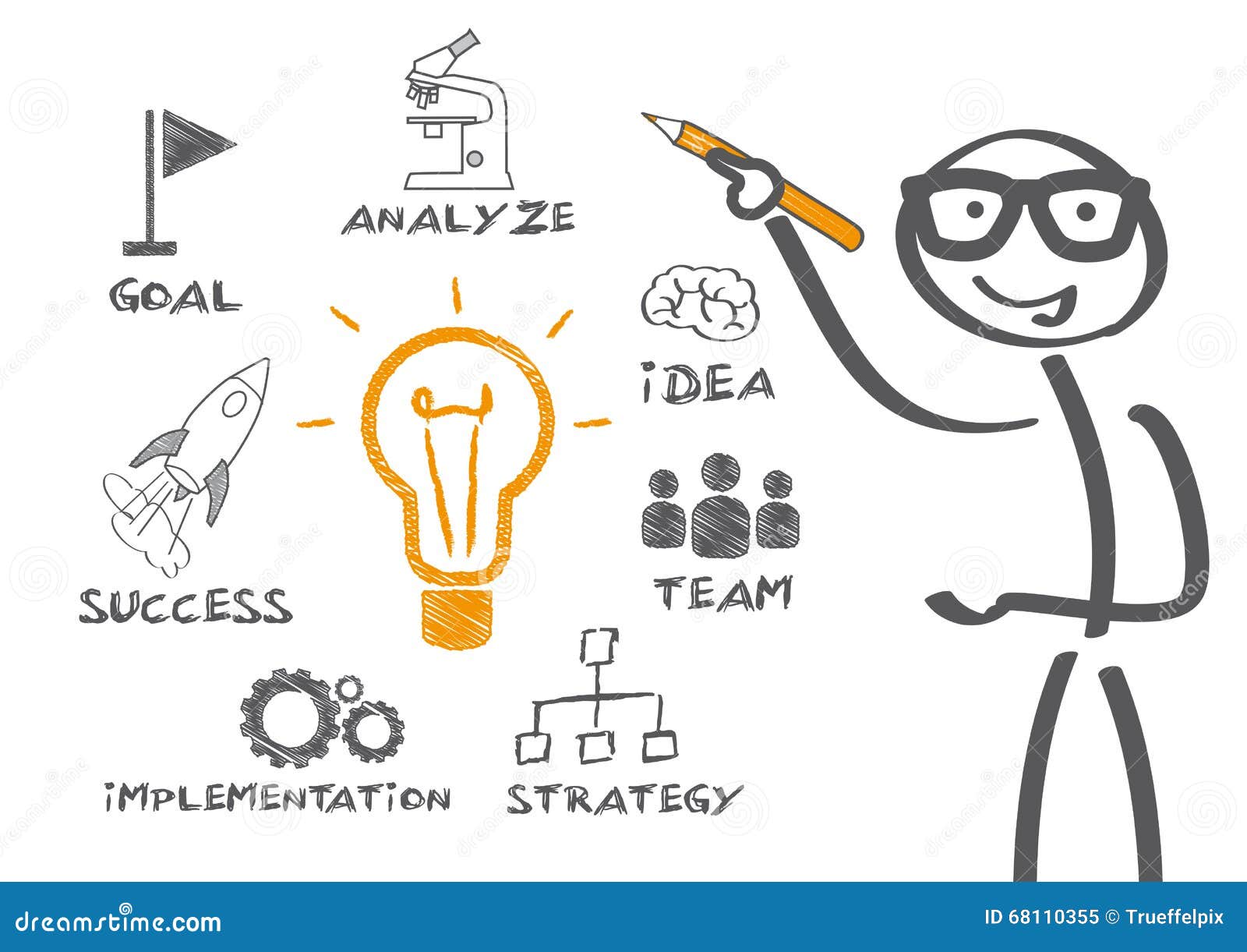 Business idea illustration stock illustration. Illustration of shine ...