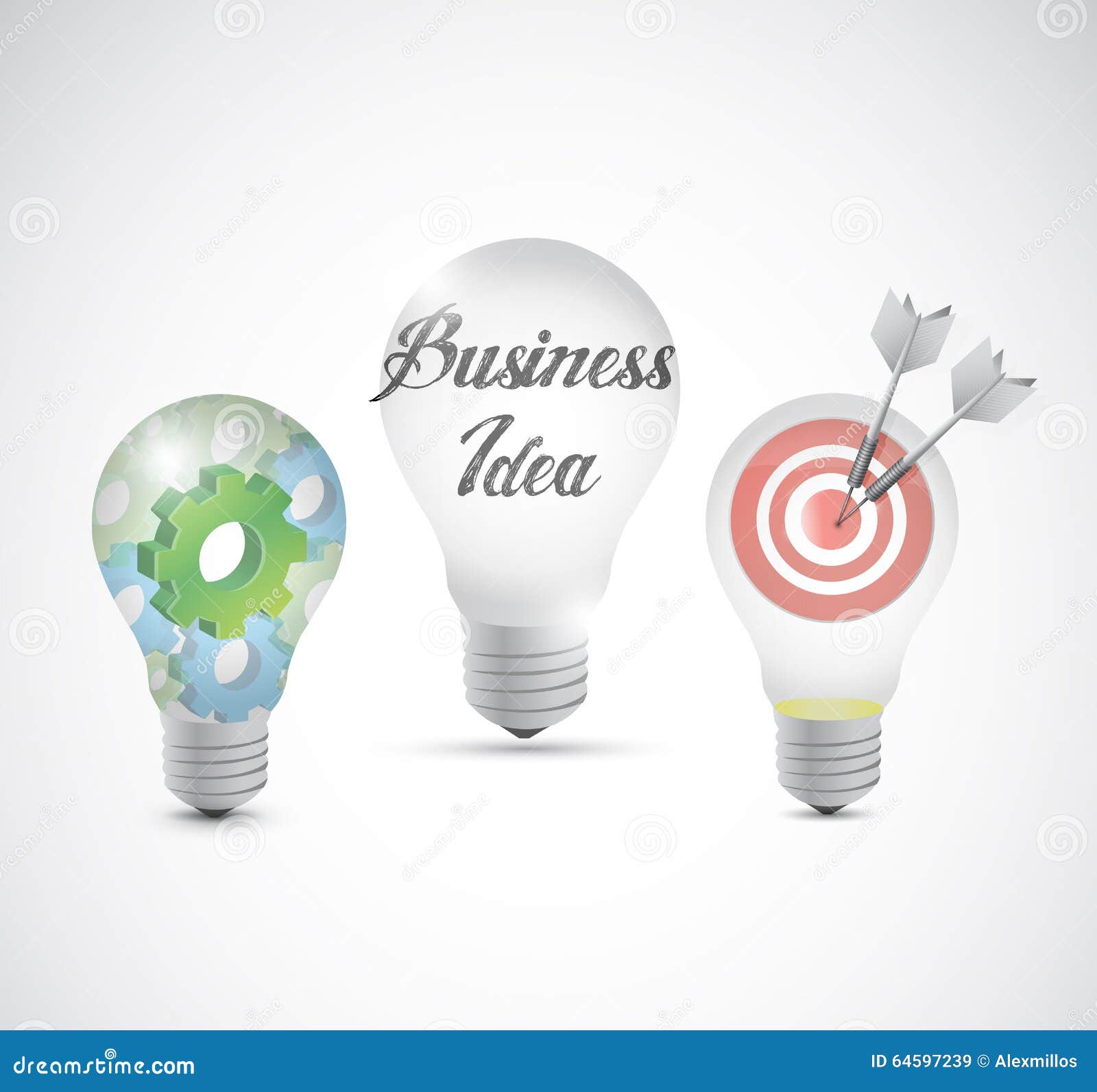 Business Idea Light Bulbs Info Graphics Stock Illustration ...