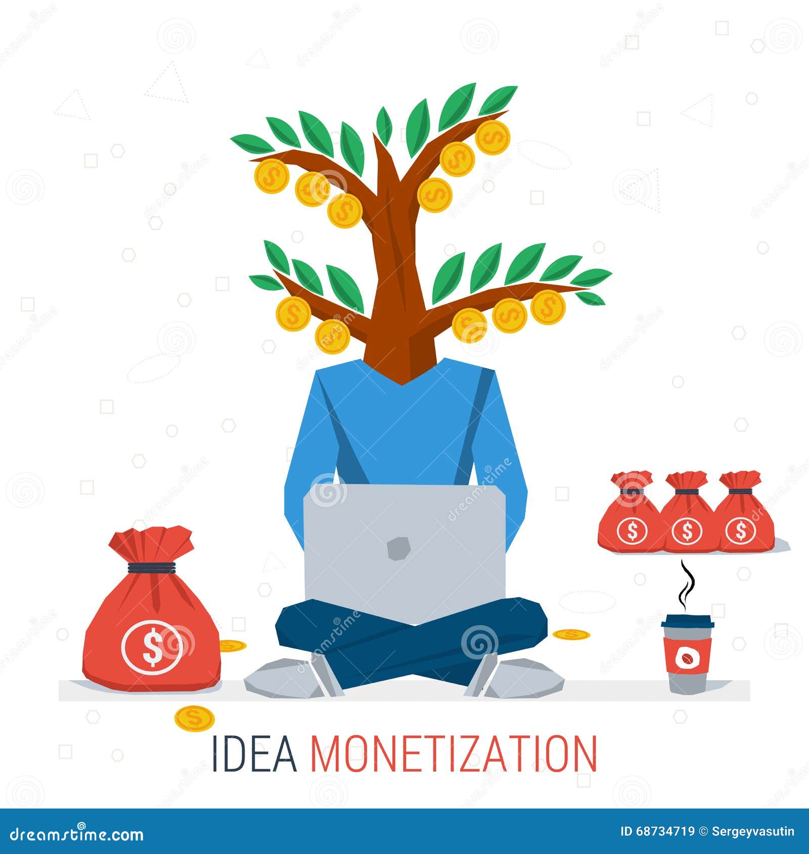 Business idea monetization stock vector. Illustration of creative ...