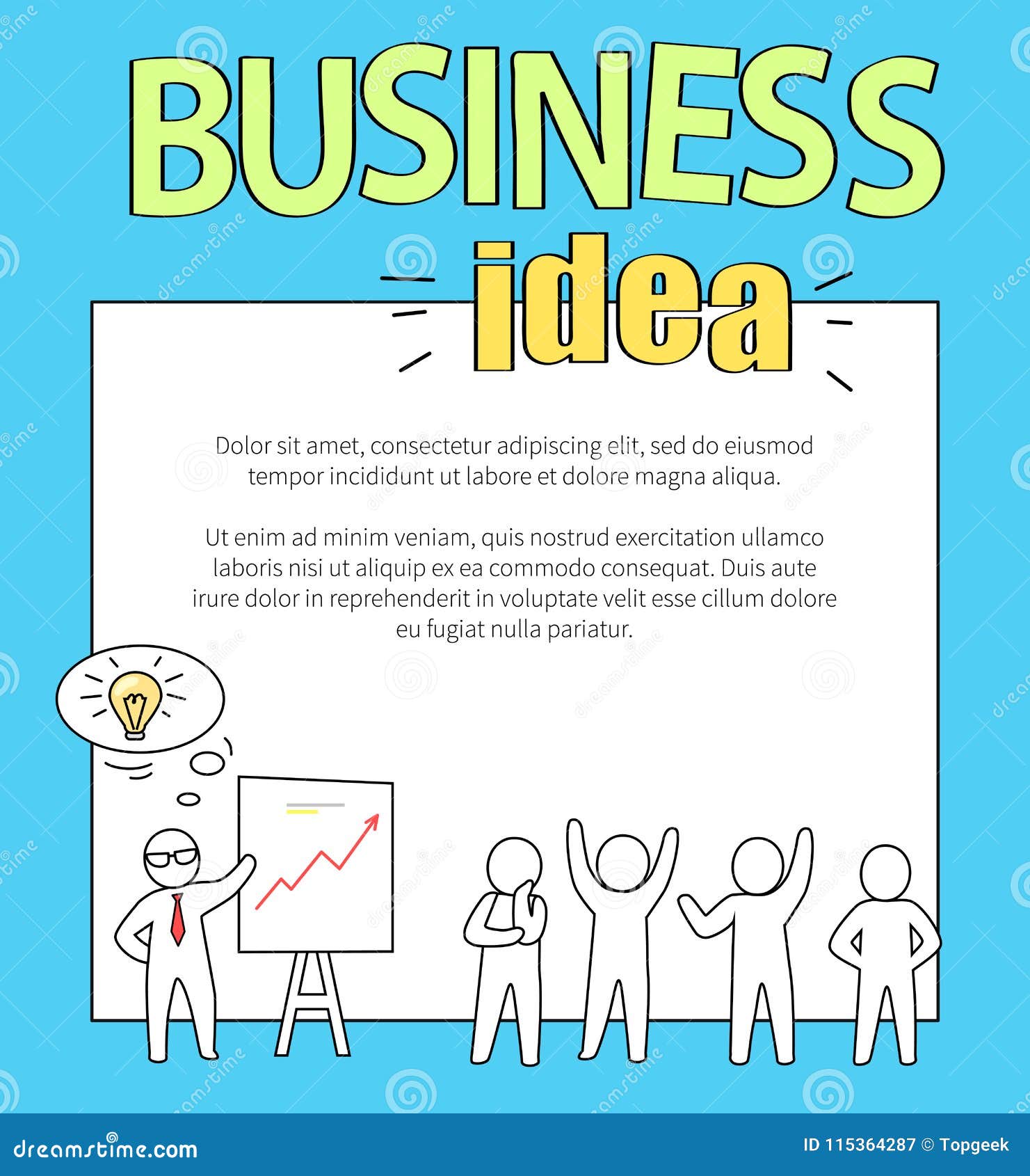 Business Idea with Text on Vector Illustration Stock Vector ...