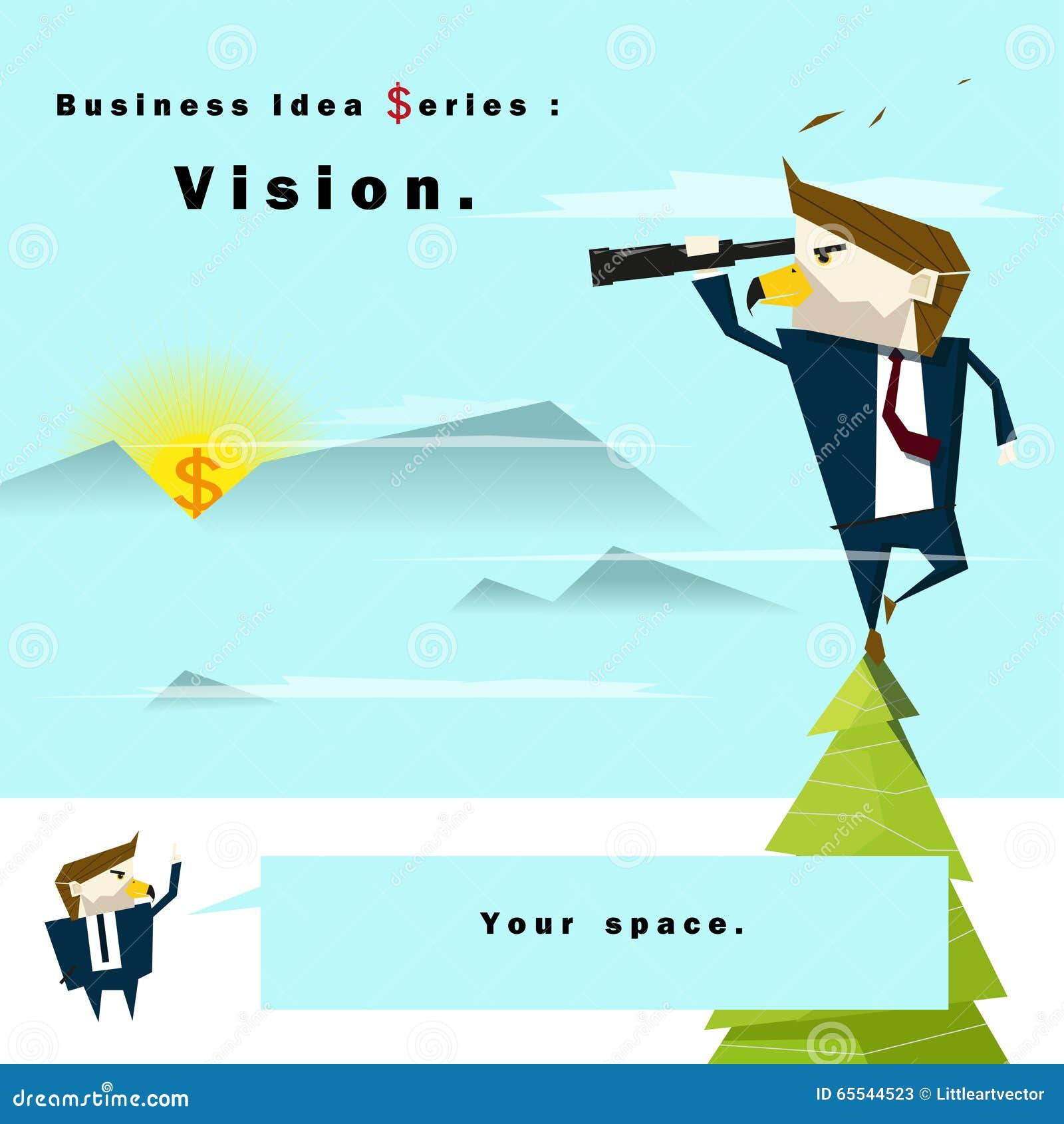 Business Idea Series Vision Stock Vector - Illustration of effort ...