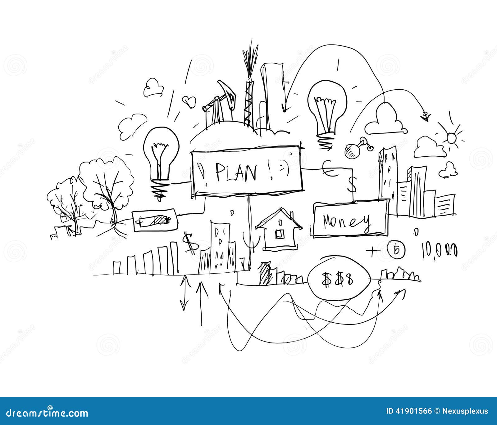 Business ideas stock illustration. Illustration of board - 41901566