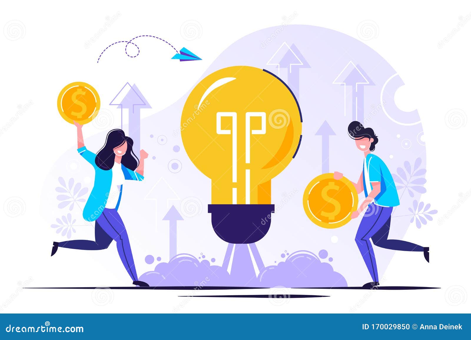 Business Ideas Vector Illustration. Stock Vector - Illustration of ...
