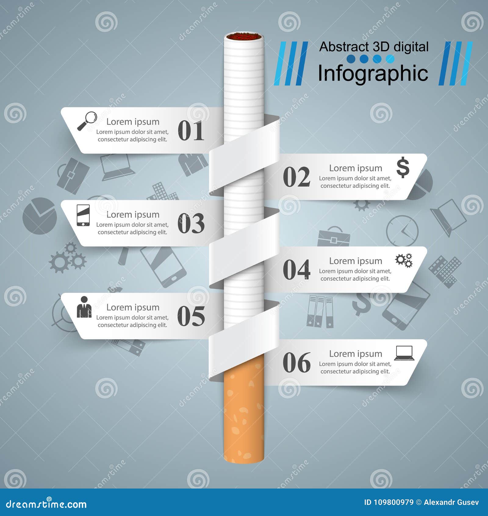 Harmful Cigarette, Viper, Smoke, Business Infographics. Stock Vector ...