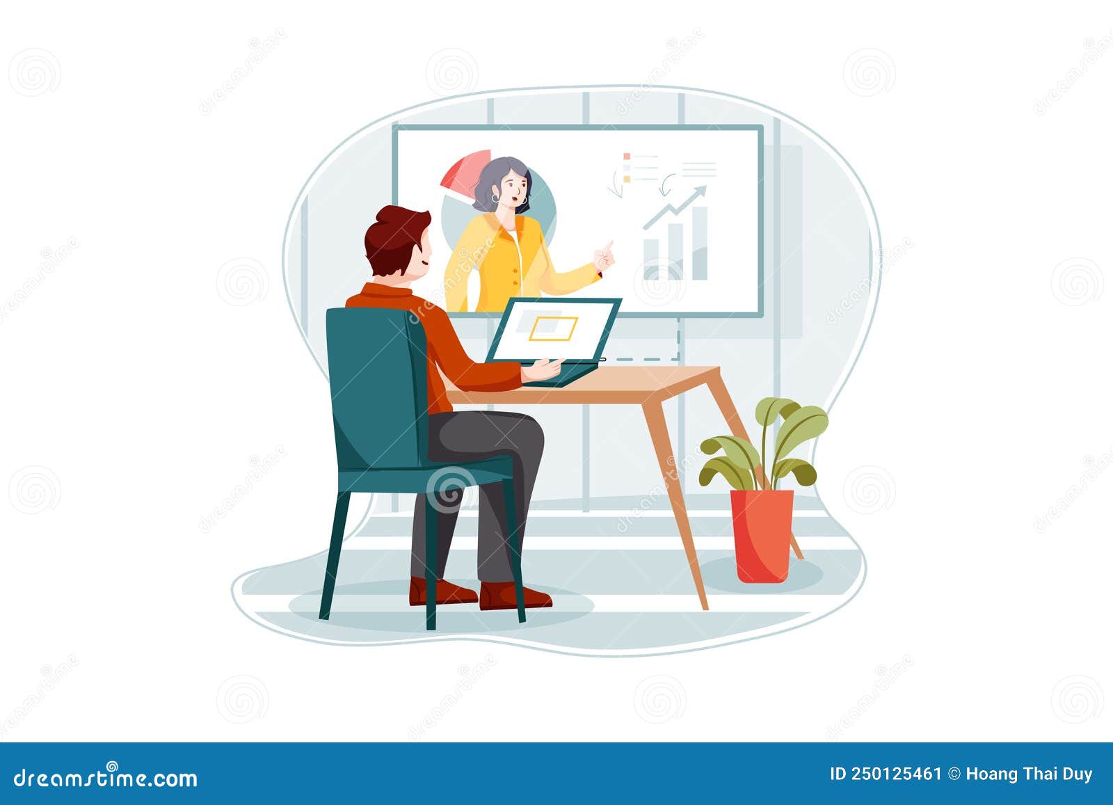 Business Coaching Illustration Concept. Can Use for Web Banner ...