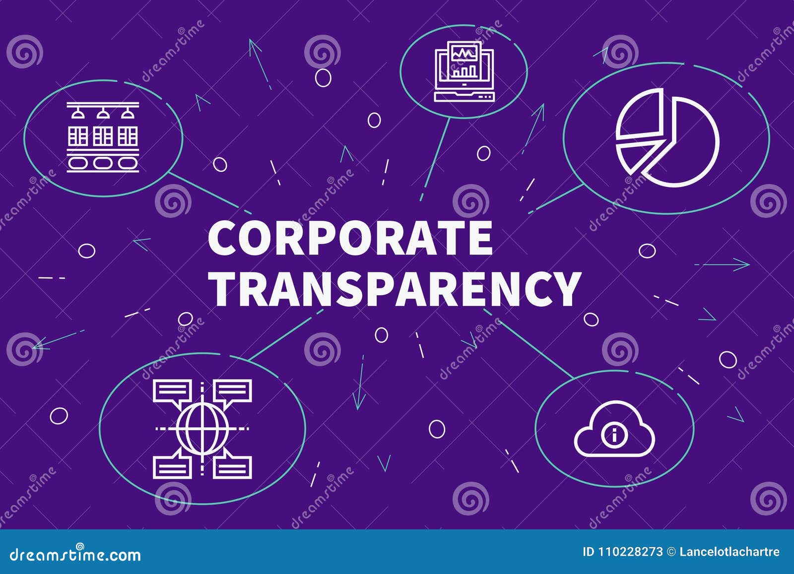 Business Illustration Showing the Concept of Corporate Transparency ...