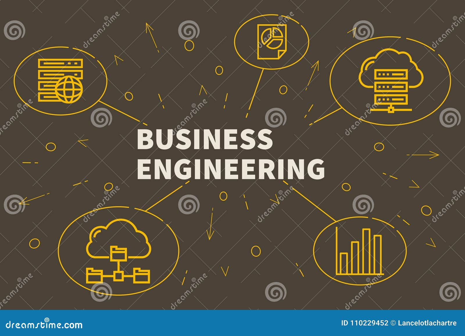 Business Illustration Showing the Concept of Business Engineering Stock ...