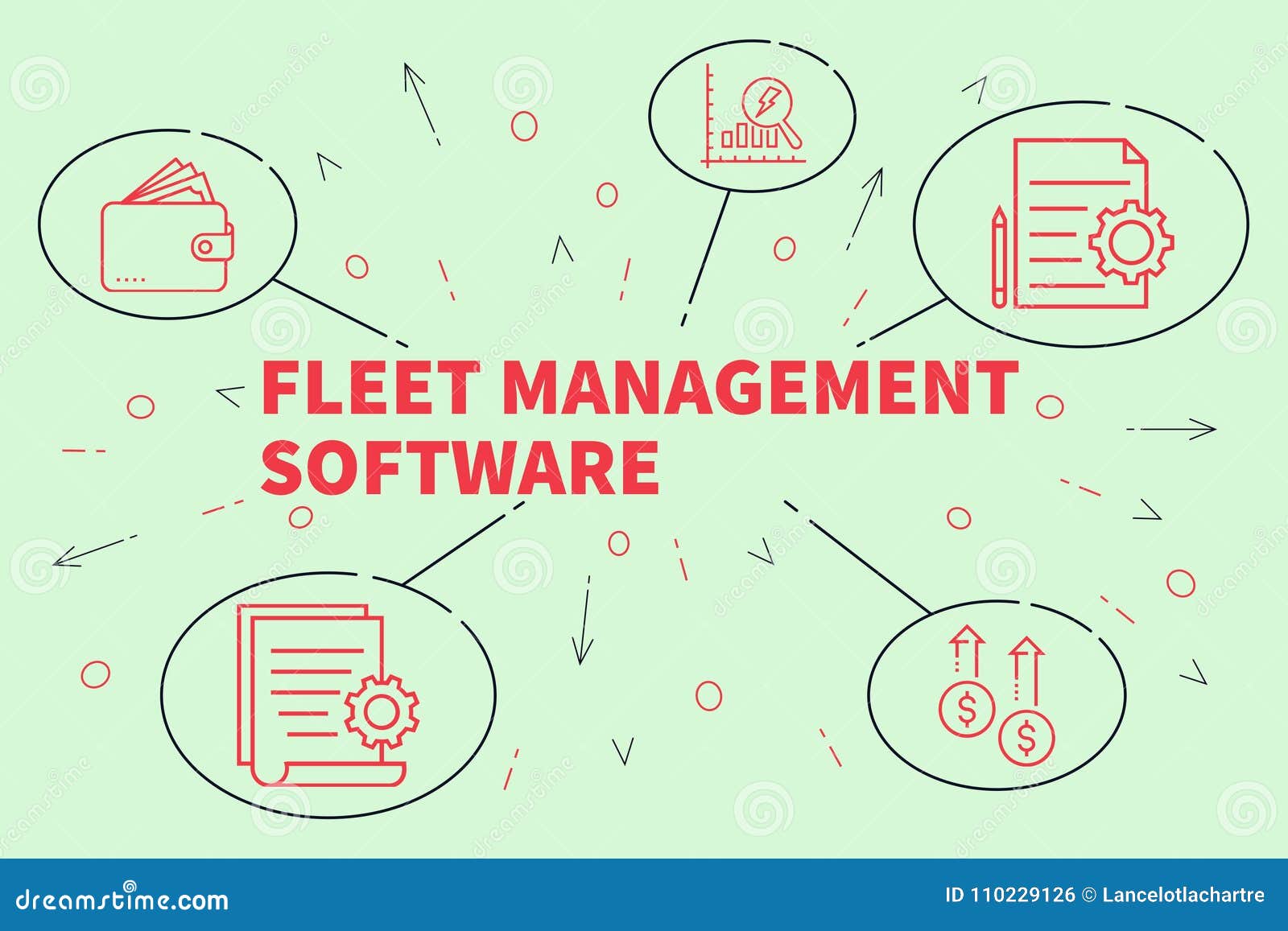 Business Illustration Showing the Concept of Fleet Management so Stock ...