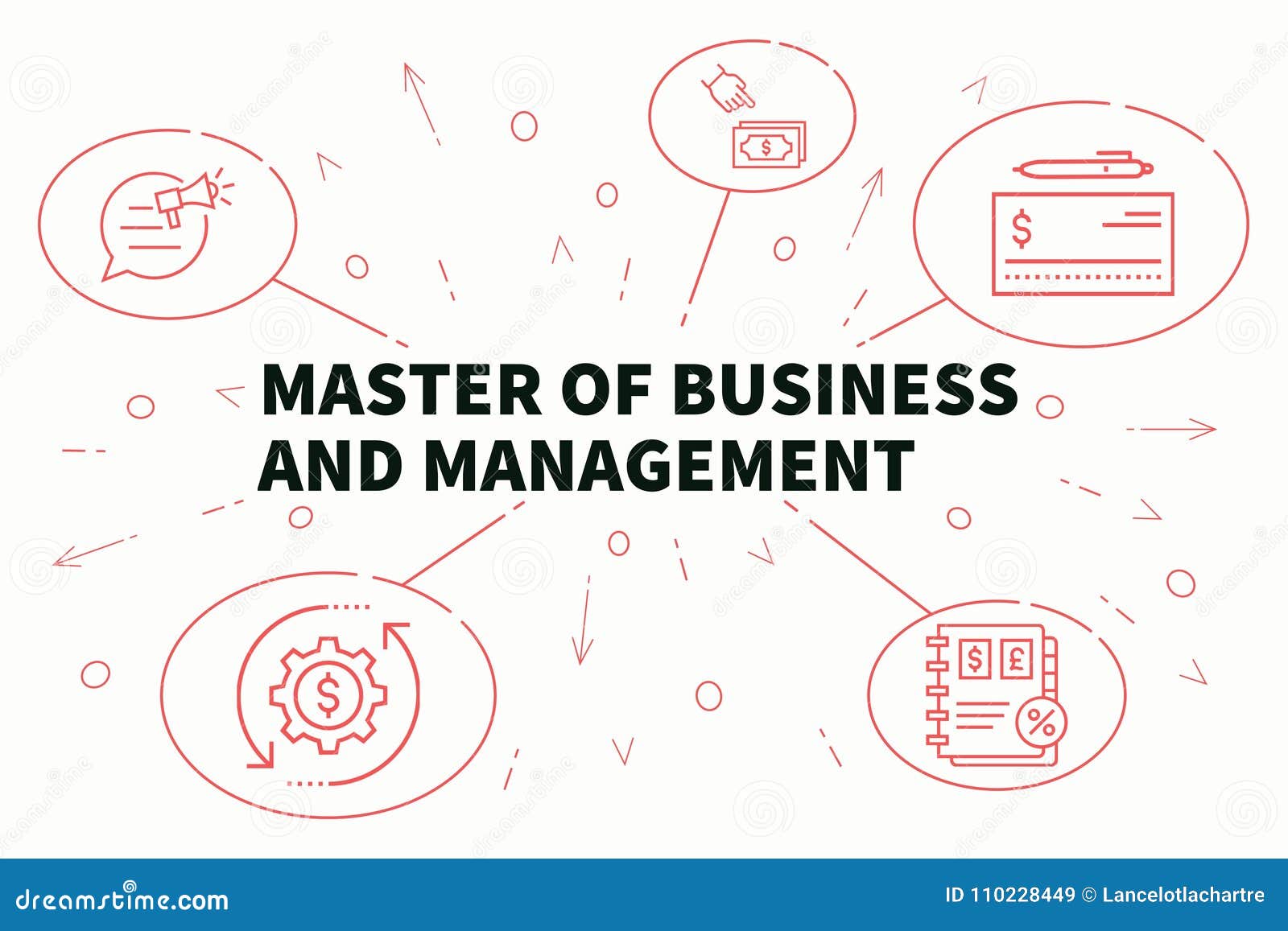 Business Illustration Showing the Concept of Master of Business Stock ...