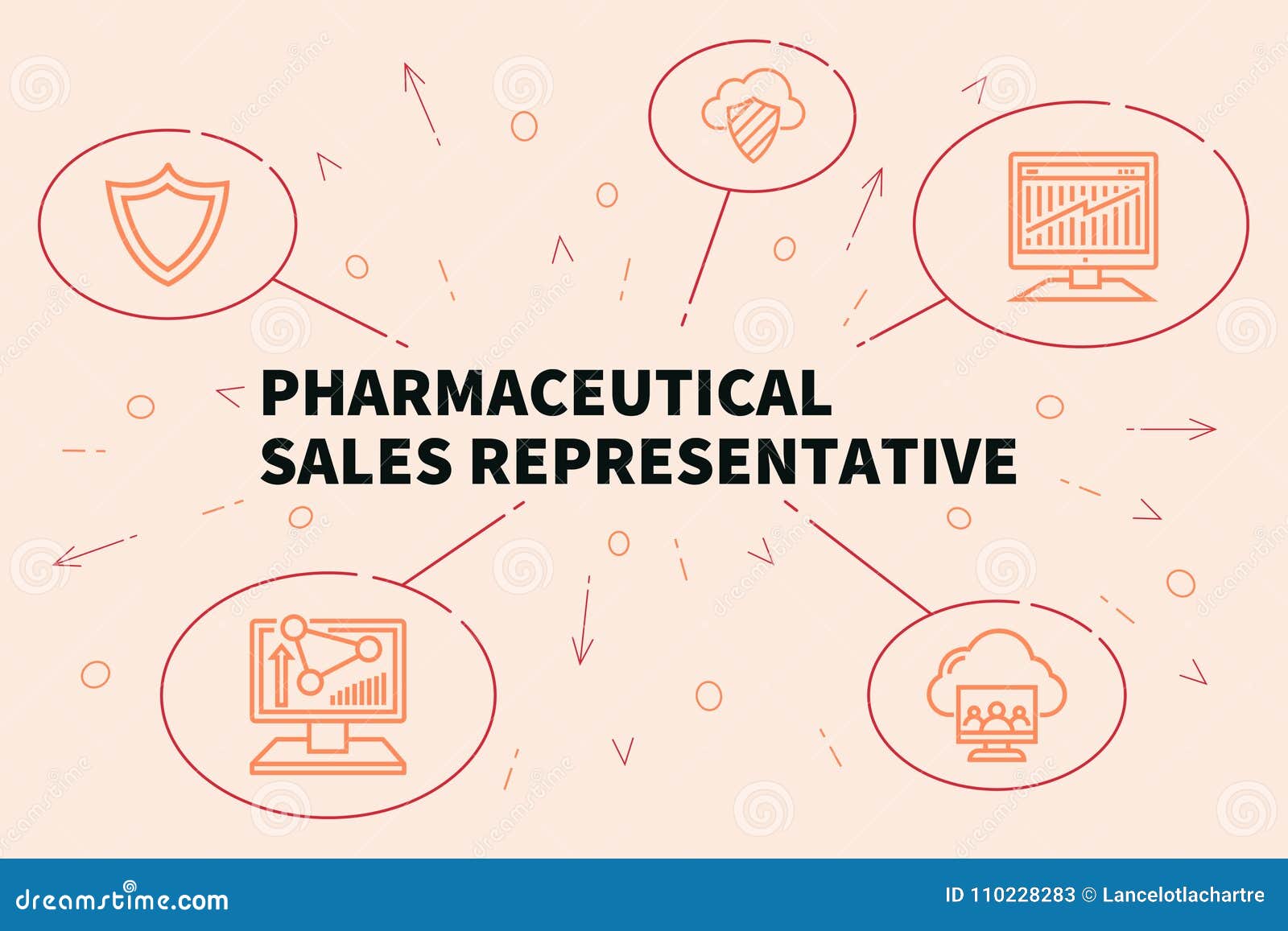 Business Illustration Showing the Concept of Pharmaceutical Sales Stock ...