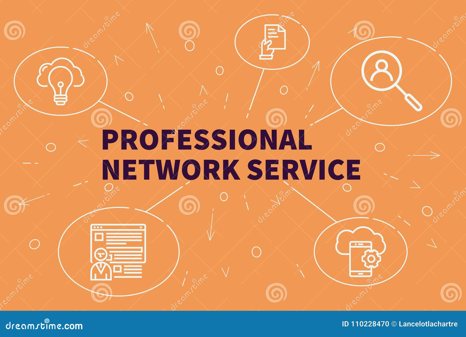 Business Illustration Showing the Concept of Professional Network ...