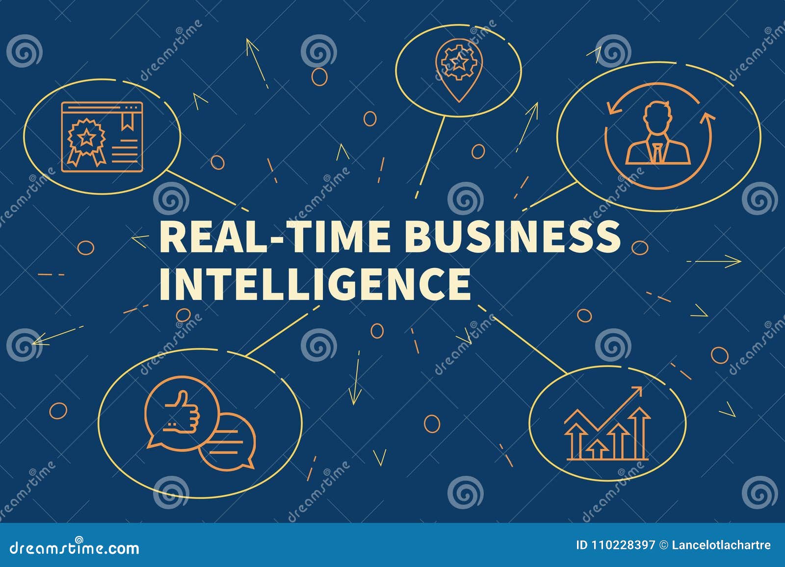 Business Illustration Showing the Concept of Real-time Business Stock ...