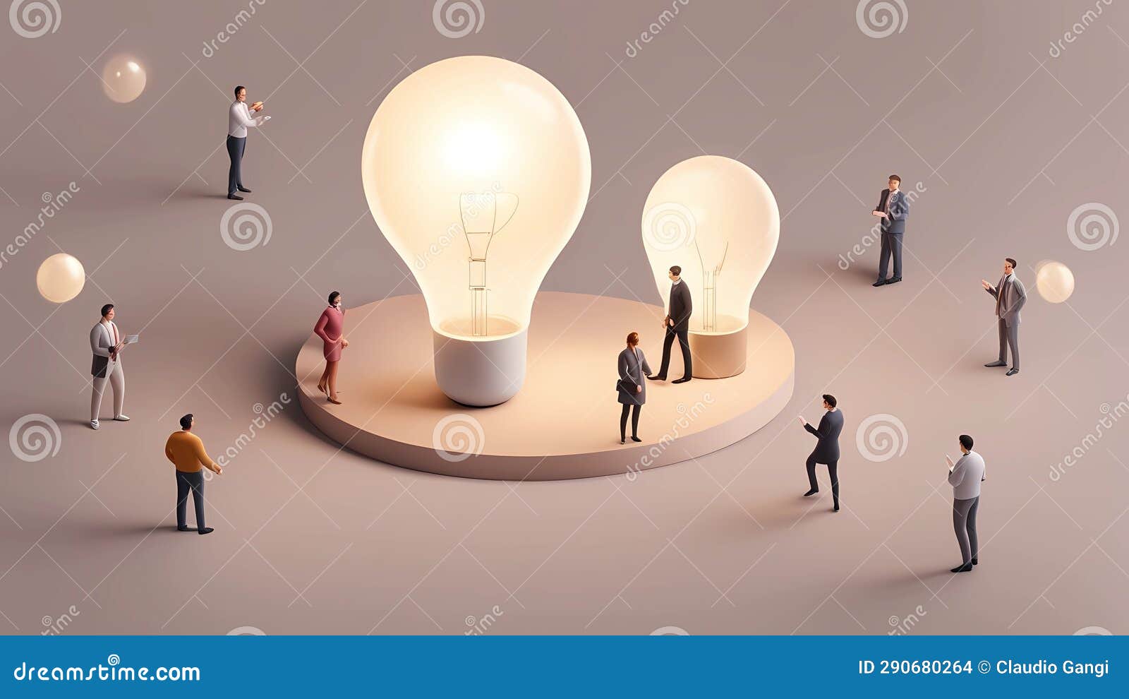 Business Illustration. Small People Characters Develop Creative ...