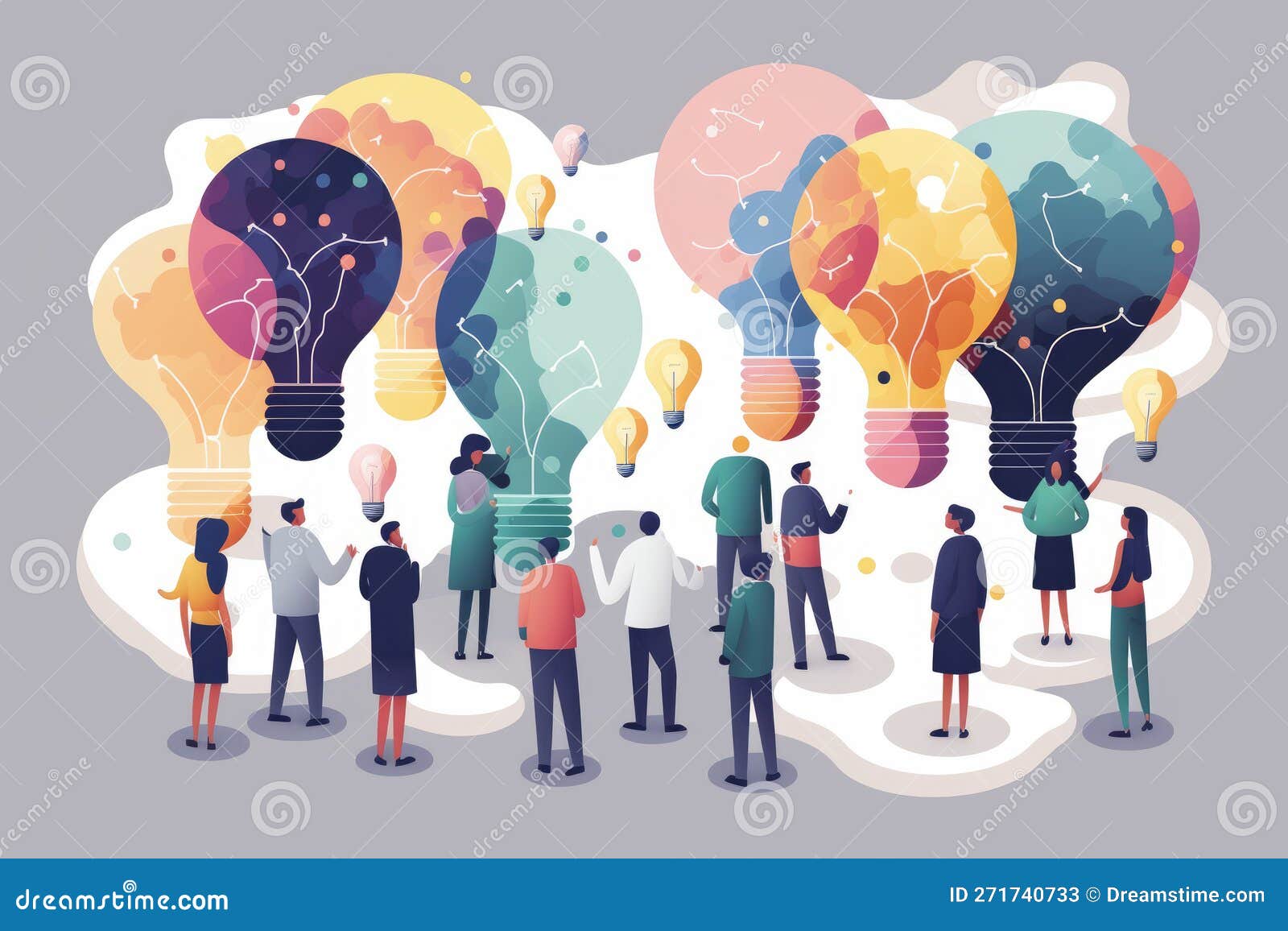 Develop Light Represent Success And Progress 3d Illustration Stock ...