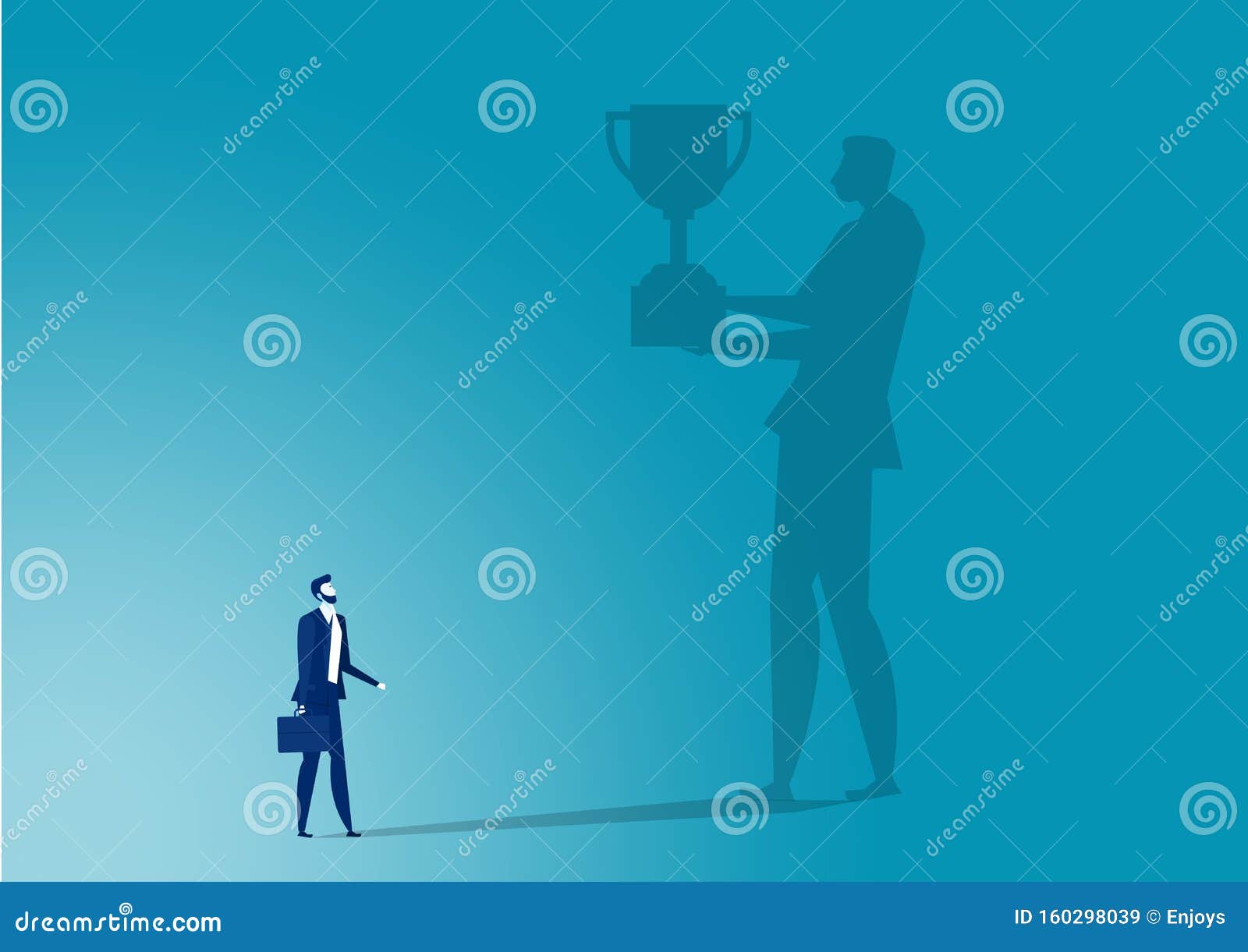 Business Imaging Toward Award To Sucess Work Vector. Stock Vector ...