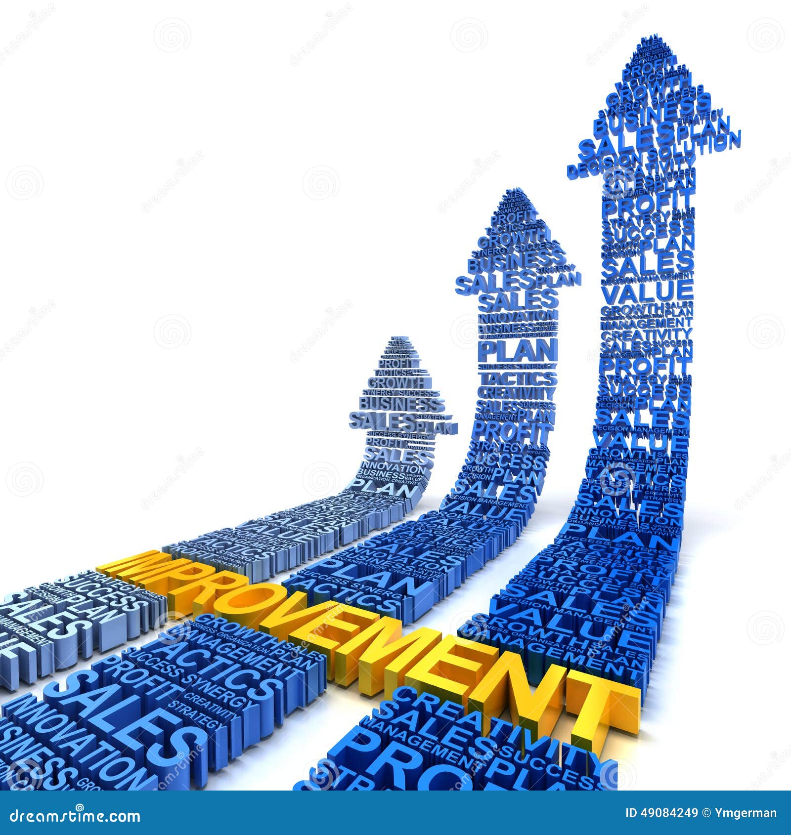 Business Improvement Concept, 3d Render Stock Illustration ...