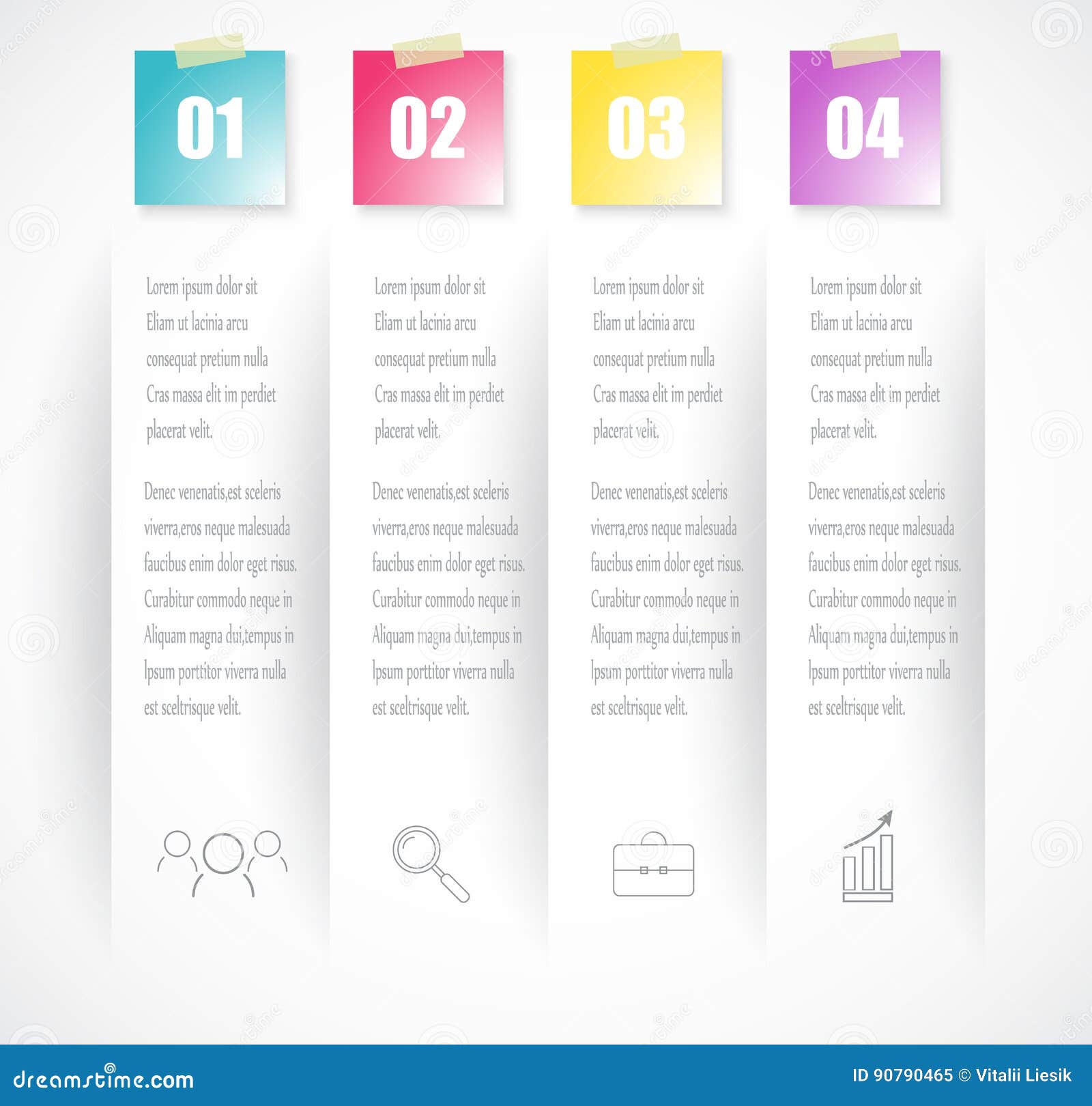 Business Index Infographics Template with 4 Data. Can Be Used for ...