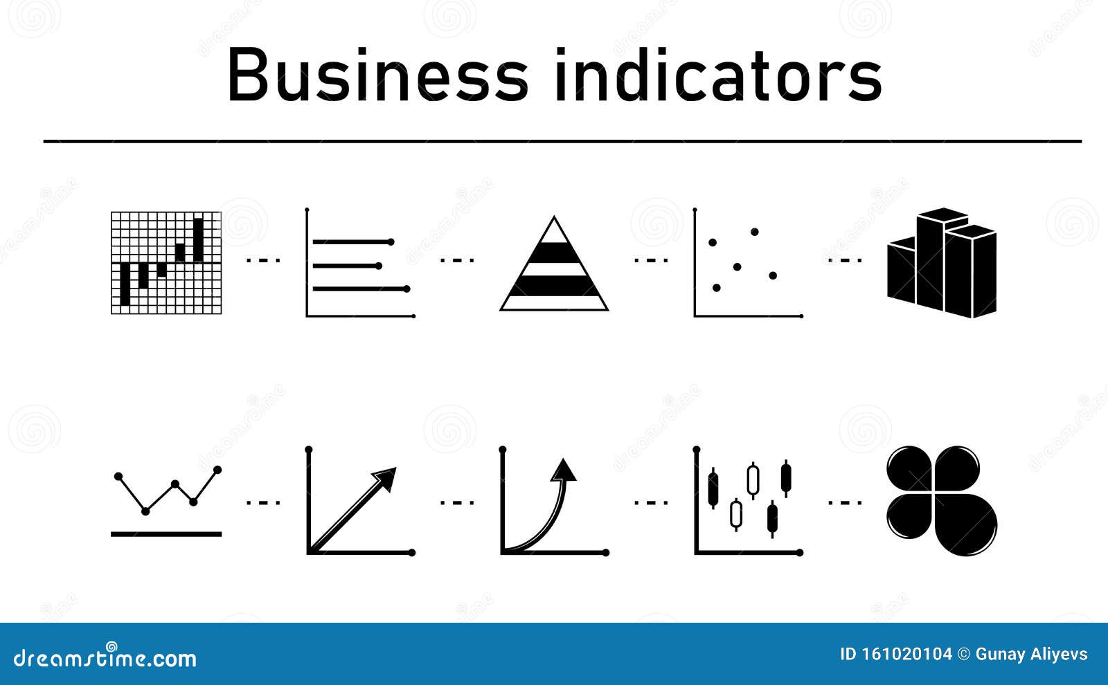 Business Indicators Simple Concept Icons Set Stock Illustration ...