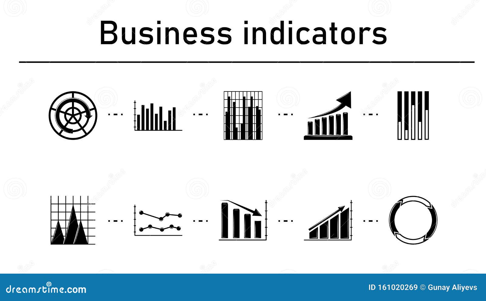 Business Indicators Simple Concept Icons Set Stock Illustration ...
