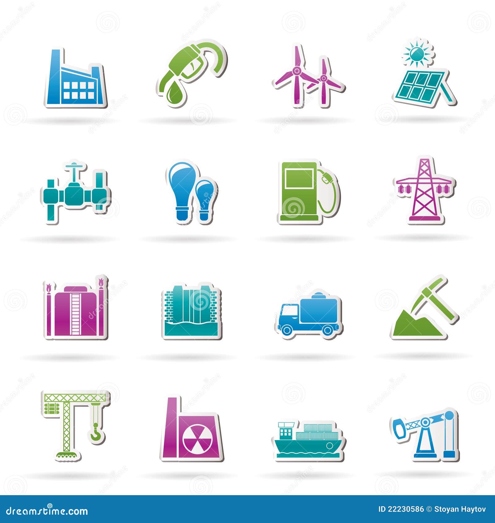 Business and Industry Icons Stock Vector - Illustration of icons ...