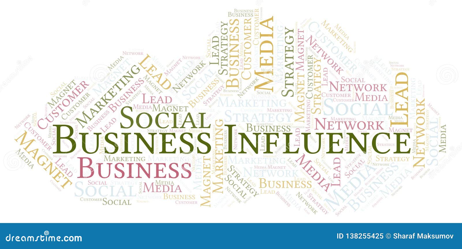 Business Influence Word Cloud Stock Illustration - Illustration of ...