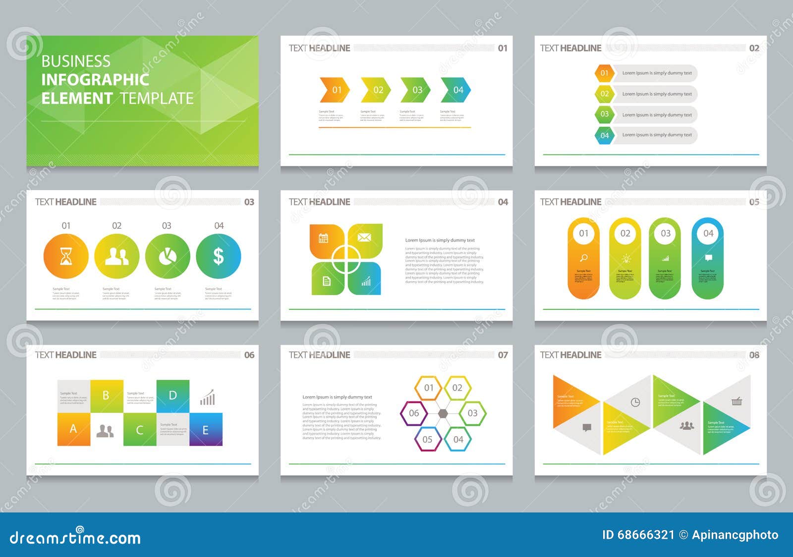 Business Info Graphic Presentation Element Template Stock Vector ...