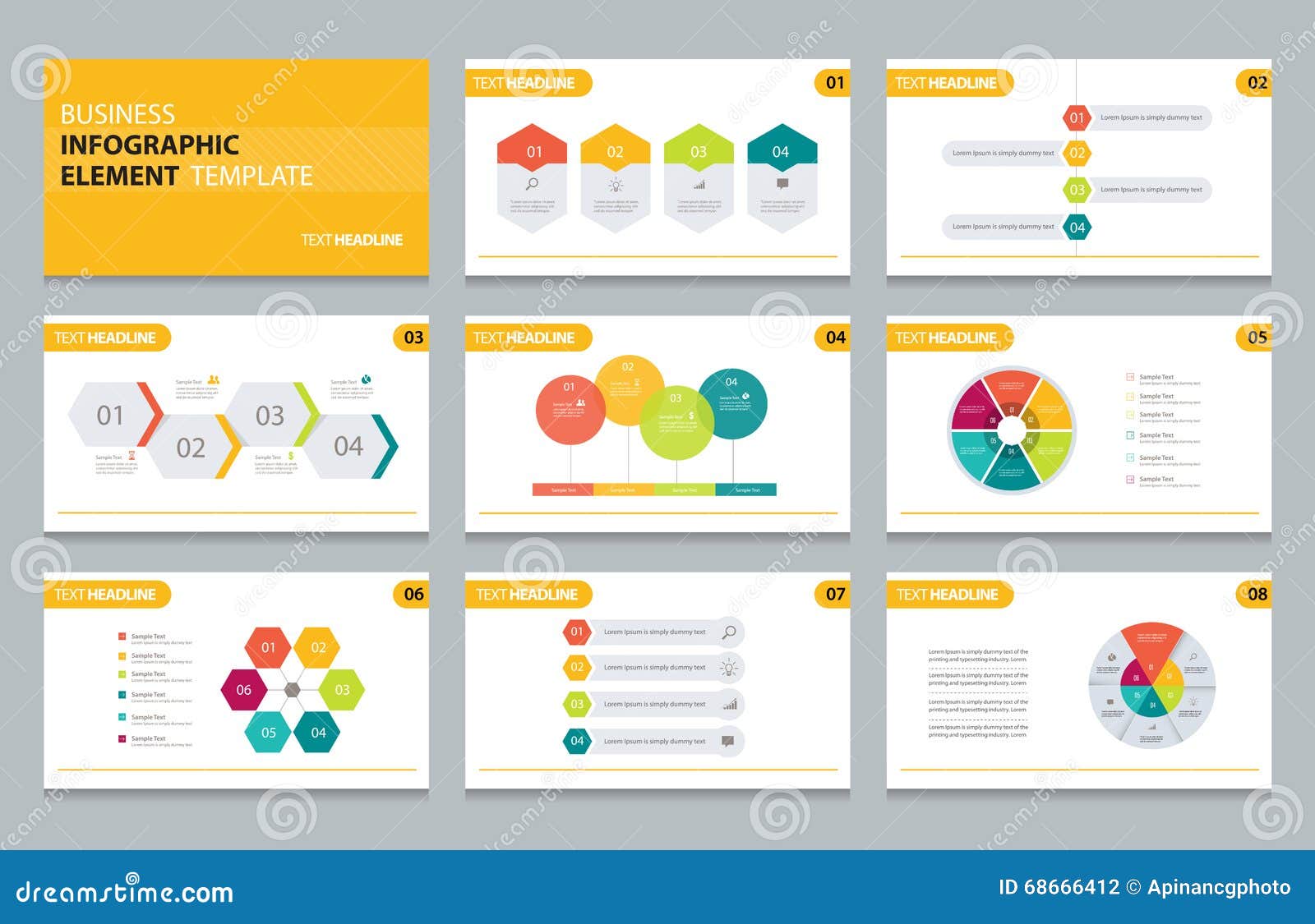 Business Info Graphic Presentation Element Template Stock Vector ...