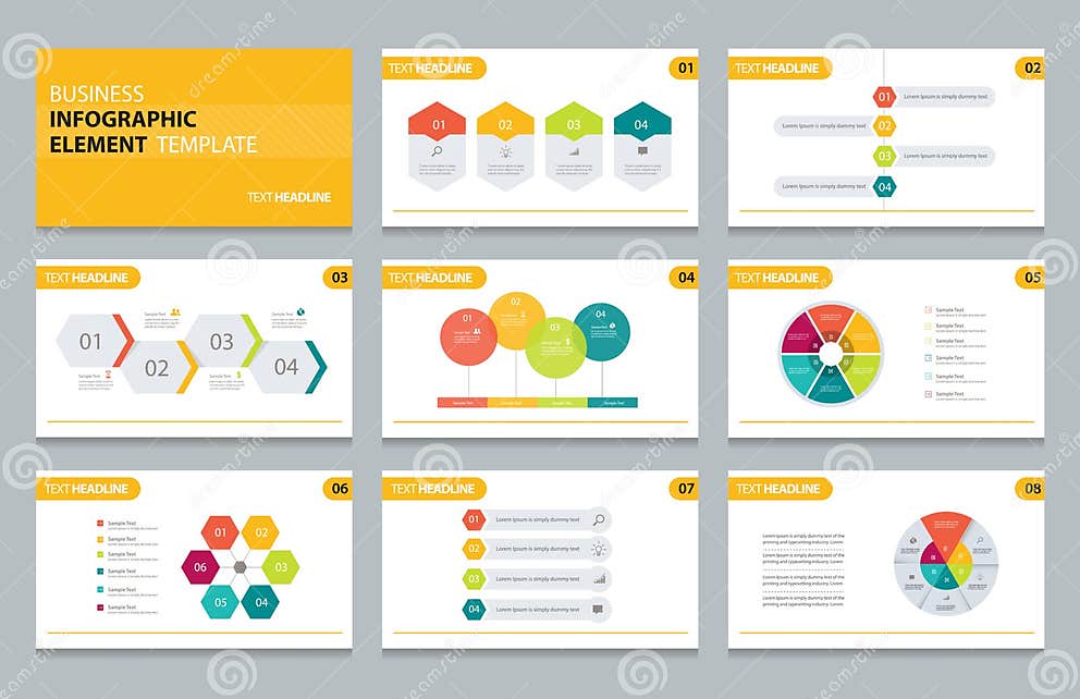 Business Info Graphic Presentation Element Template Stock Vector ...
