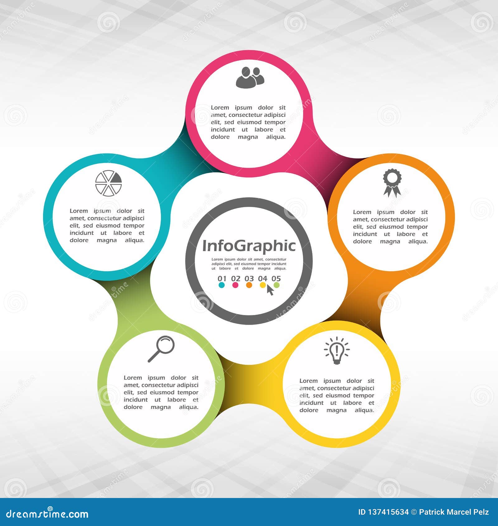 Business Info Graphic Template Stock Vector - Illustration of process ...