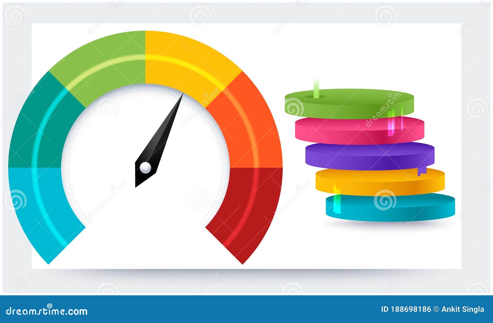 Business Info Graphics Meter on Abstract Background Stock Vector ...